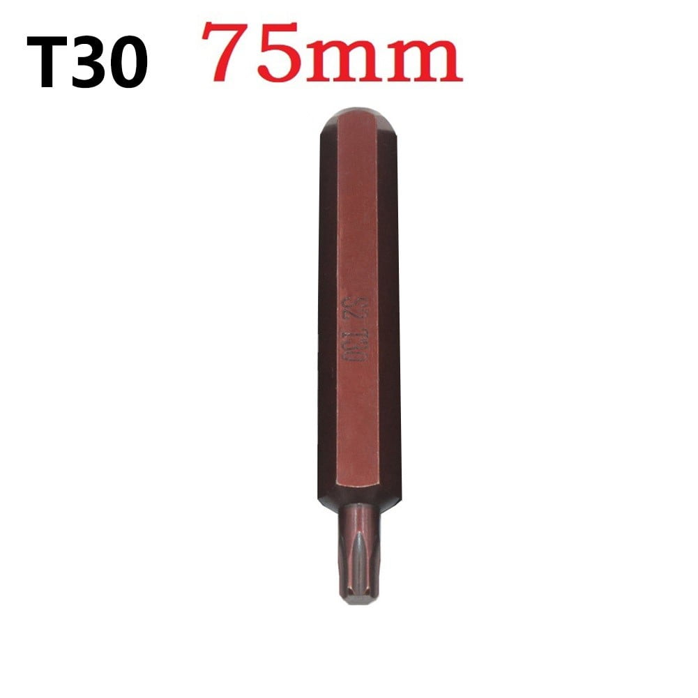 Yannee 1 Pcs Torx Star Screwdriver bits 30mm & 75mm Hex Shank T20/T25/T30/T40/T45/T50/T55 ...