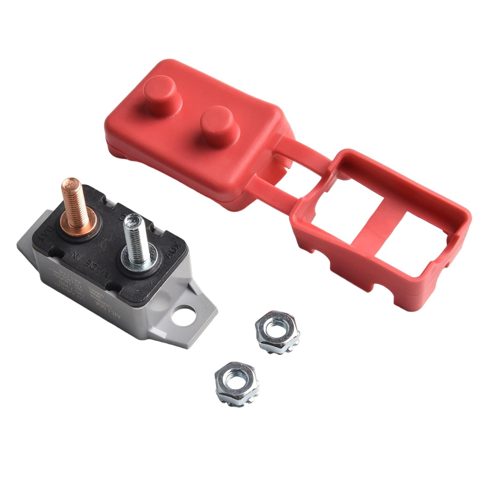 Yannee 10-50A Amp 12V Circuit Breaker & Cover Dual Battery Fuse ...