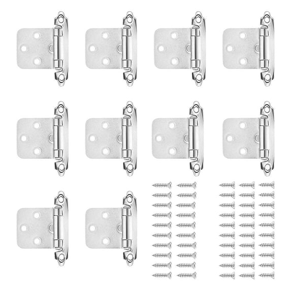 Yannee 10 Pcs Self Closing Overlay Flush Cabinet Hinge Heavy Duty Door ...