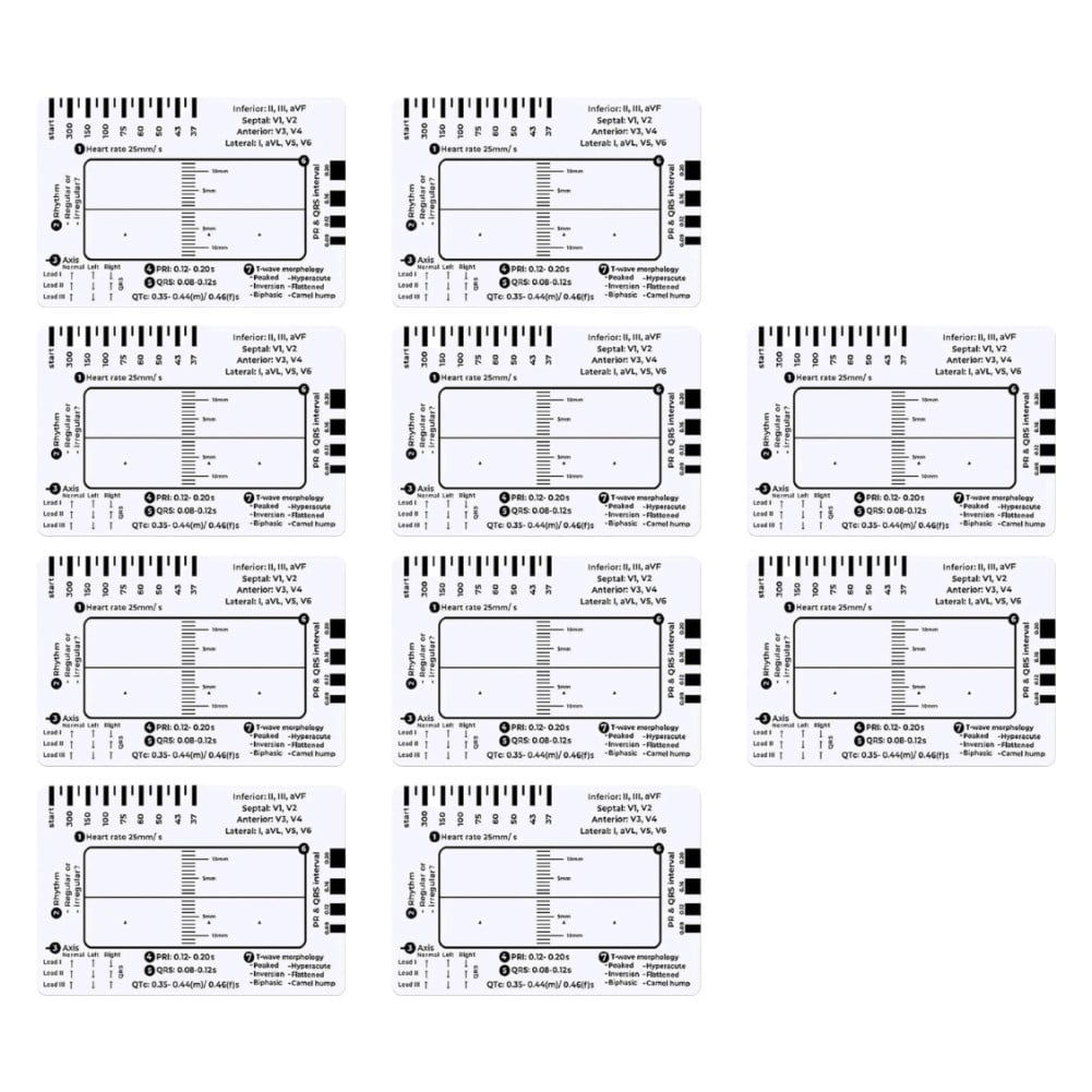 Yannee 10 Pcs for ECG 7 Step Ruler, Plastic Ruler for ECG ...