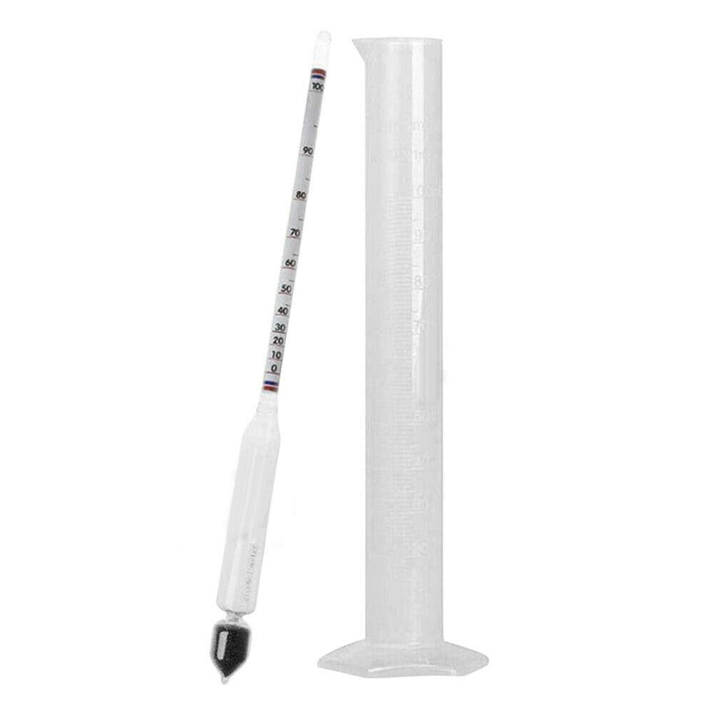 Yannee 100ml Alcohol Hydrometer Distilling 0-100% Meter with Measuring ...