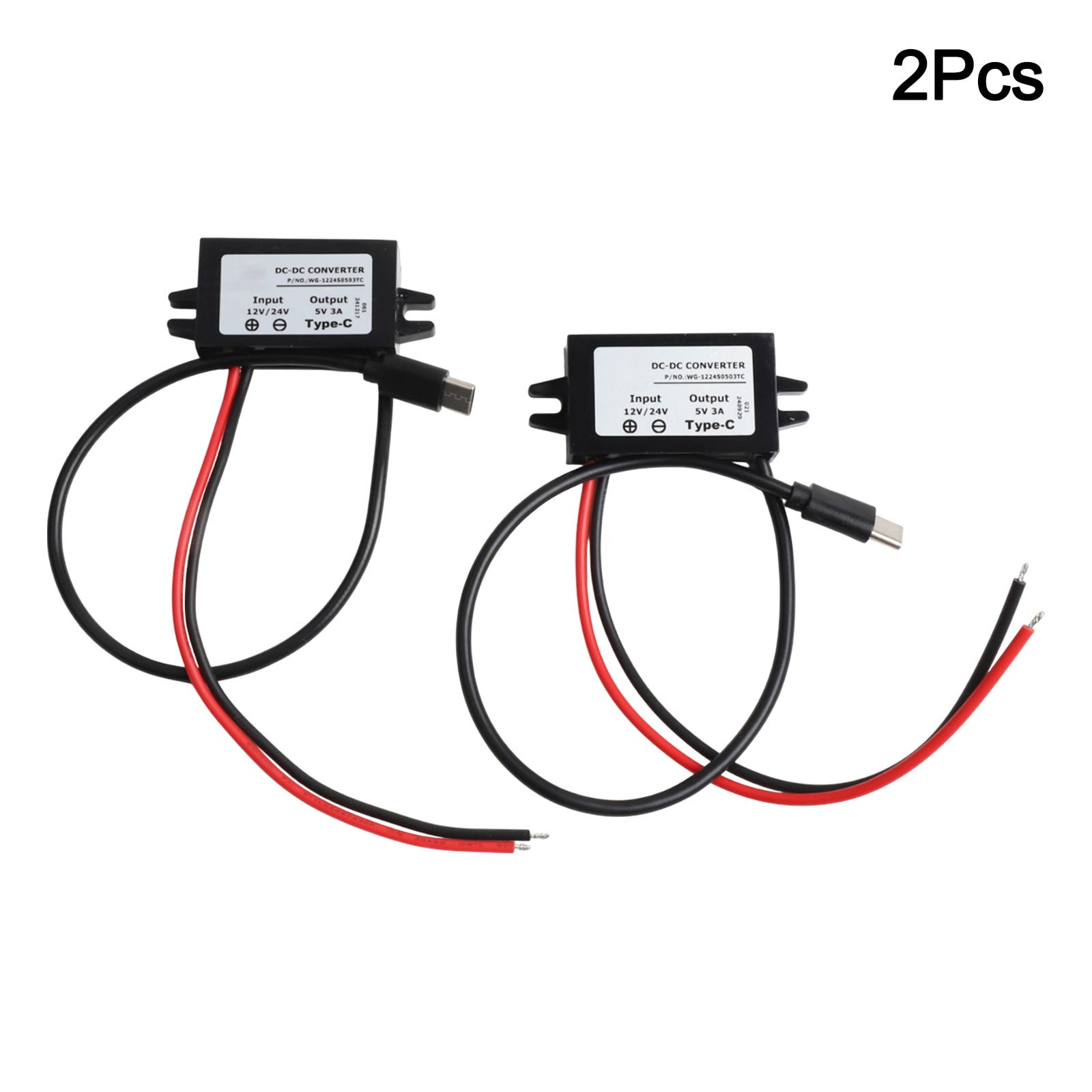 Yannee 2 Pcs 12V/24V to 5V USB C 3A 15W DC-DC Converter Step-down Module Power Adapter - Walmart.com