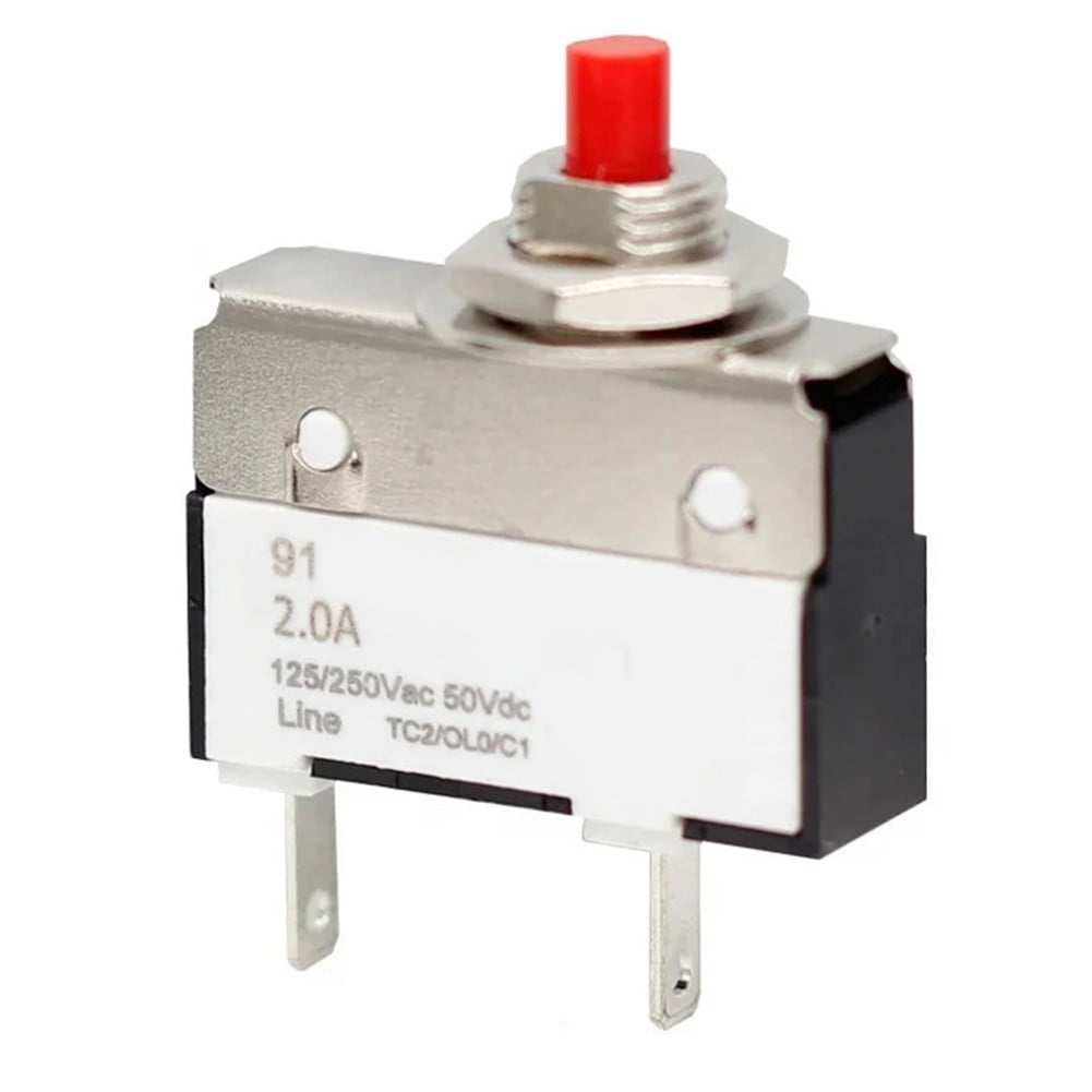 Yannee 2A Manual Reset Thermal Switch,DC Circuit Breaker,OverCurrent ...