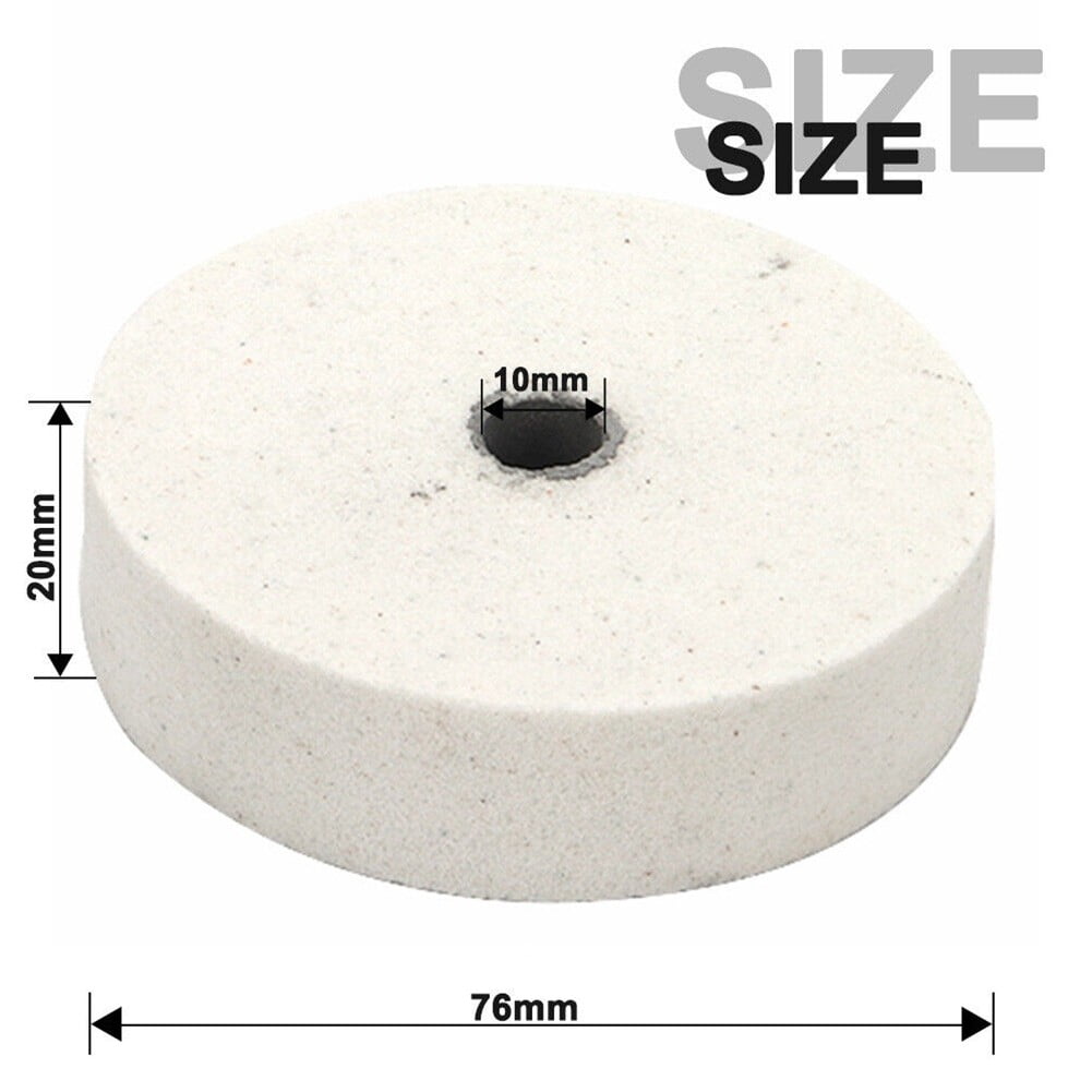 Yannee 3\" Grinding Stone Polishing Wheel 10mm Bore Set For Bench ...