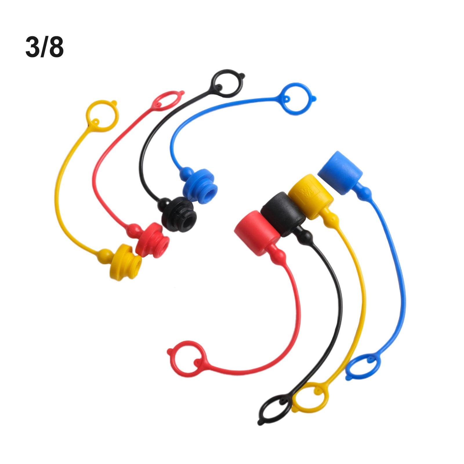 Yannee 4 Pairs Hydraulic Quick Coupler Male Dust Cap Female Plug Cover ...