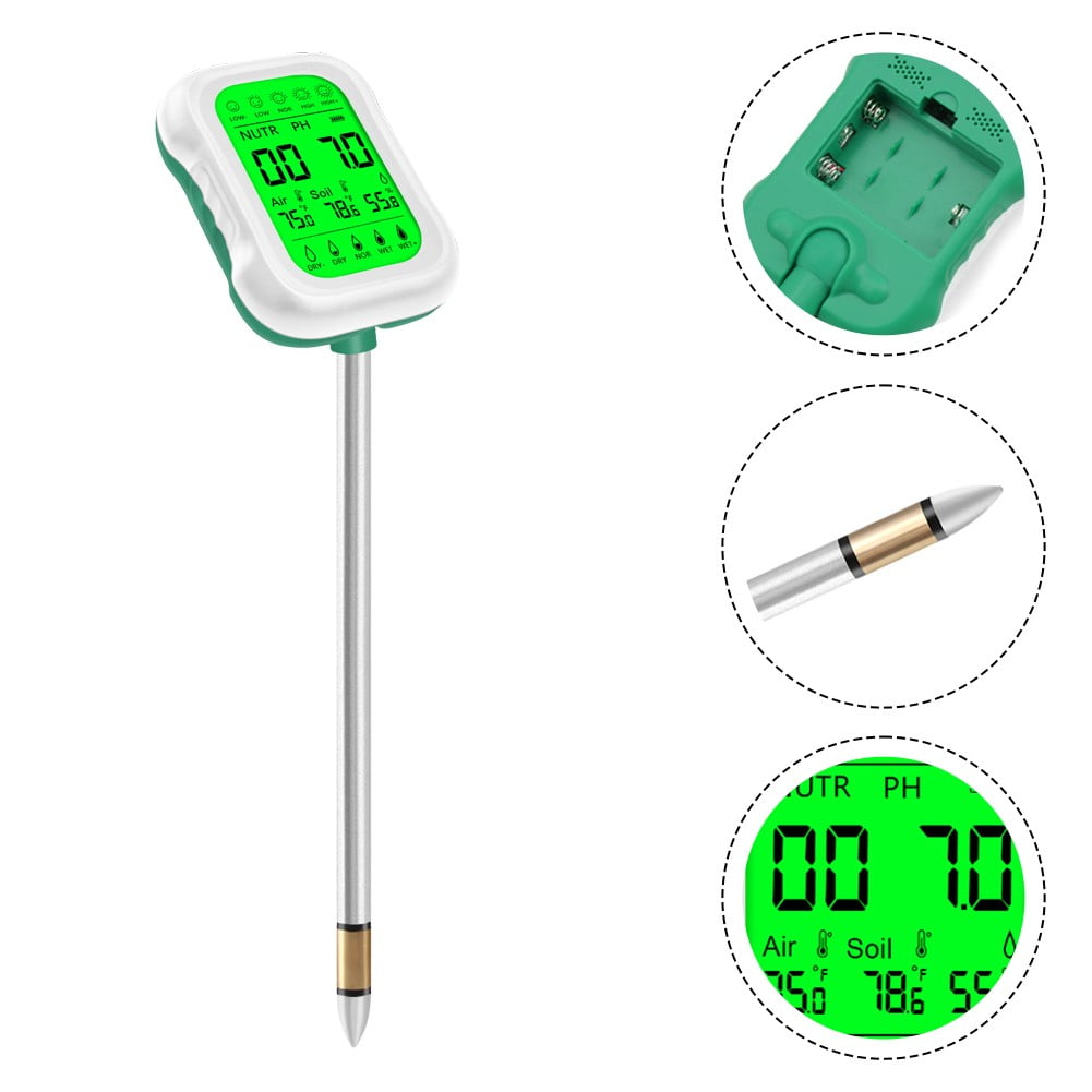 Yannee 7 in 1 Digital Soil pH Meter Soil Fertility Tester Humidity ...