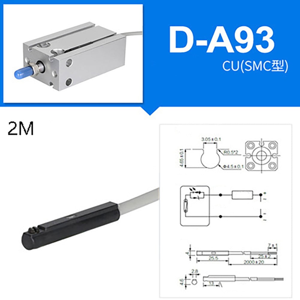 Yannee Air Pneumatic Cylinder Magnetic Reed Switch Sensor CS1-S G U CS1 ...
