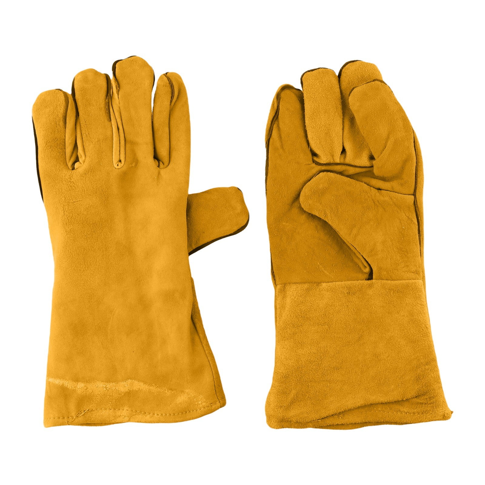 Yannee Cowhide flame-retardant welding work gloves heat-proof metal ...