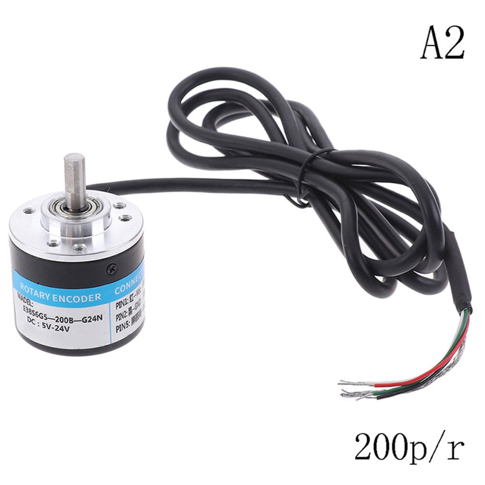 Yannee DC5-24V Incremental Optical Rotary Encoder Solid Shaft 3‑Phase ...