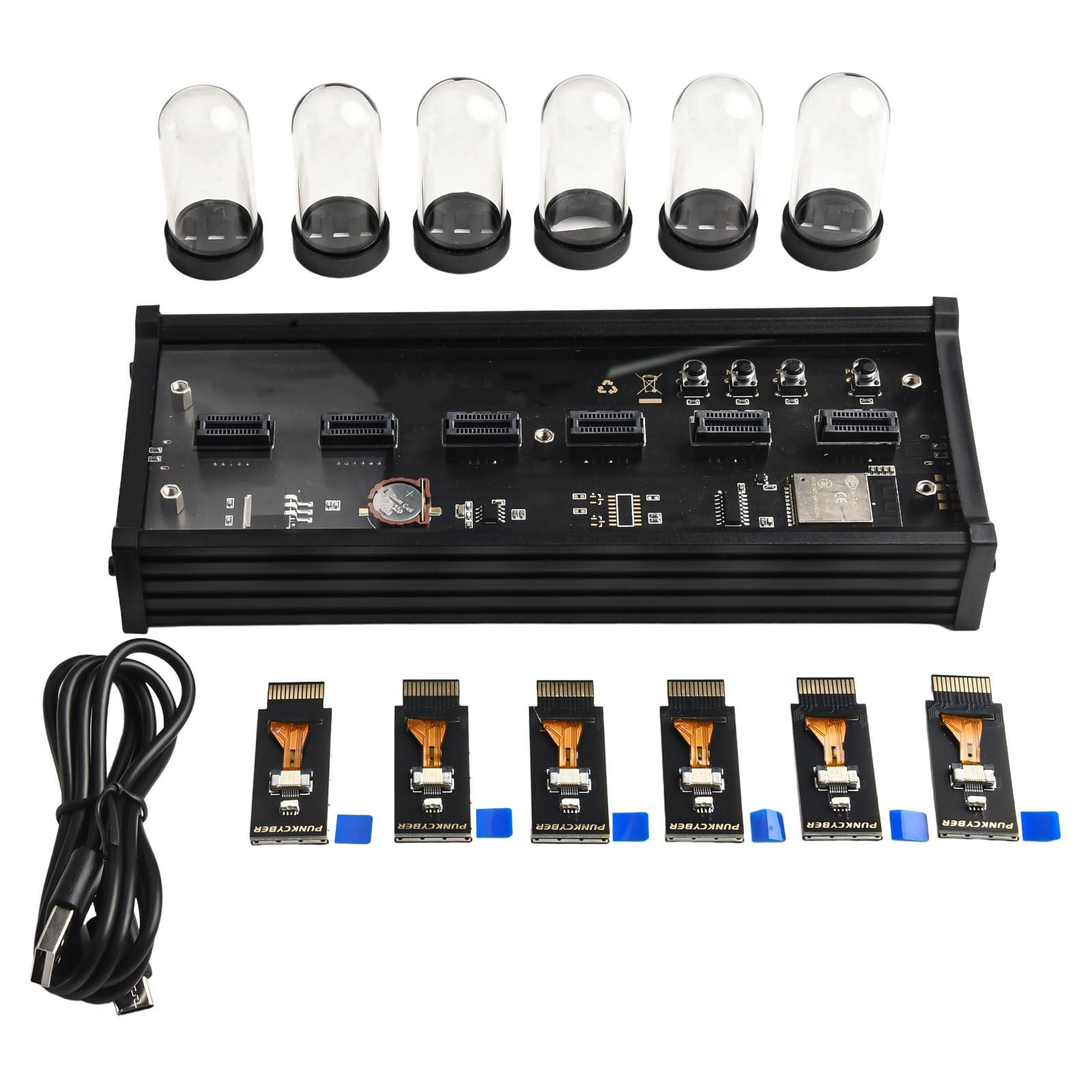 Yannee DIY Digital Tube Clock Kit RGB Analog Digital Clock IPS Luminous ...