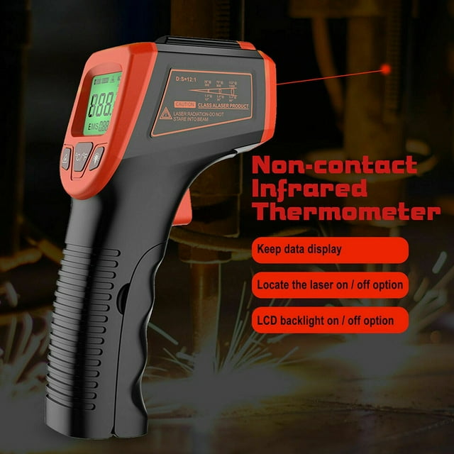 Yannee Digital Infrared Thermometer for IR Industrial LCD Temperature ...