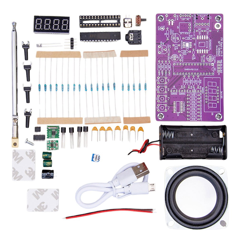 Yannee FM radio kit digital tube display electronics - Walmart.com