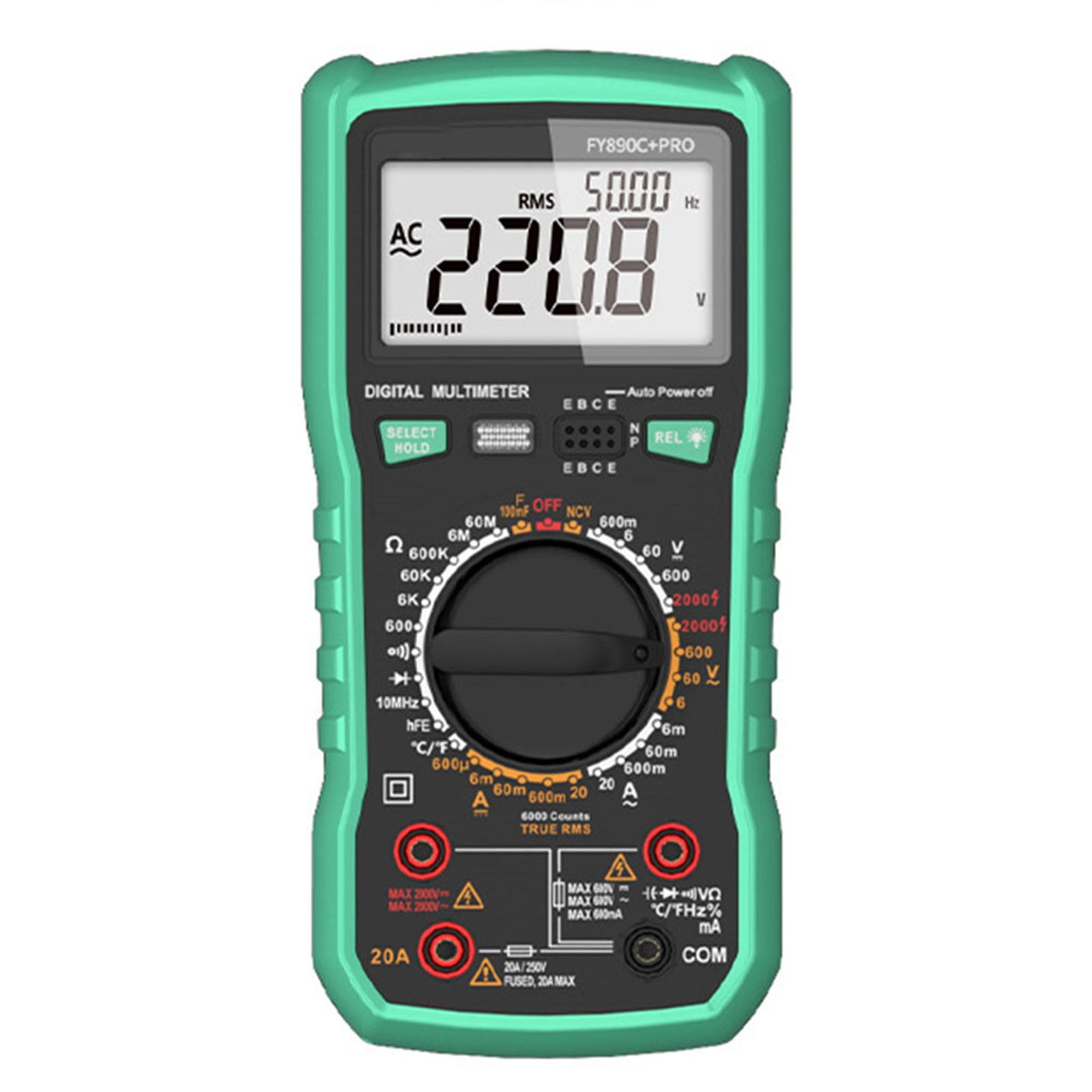 Yannee FY890C Pro 2000V Mining Multimeter Digital Photovoltaic ...