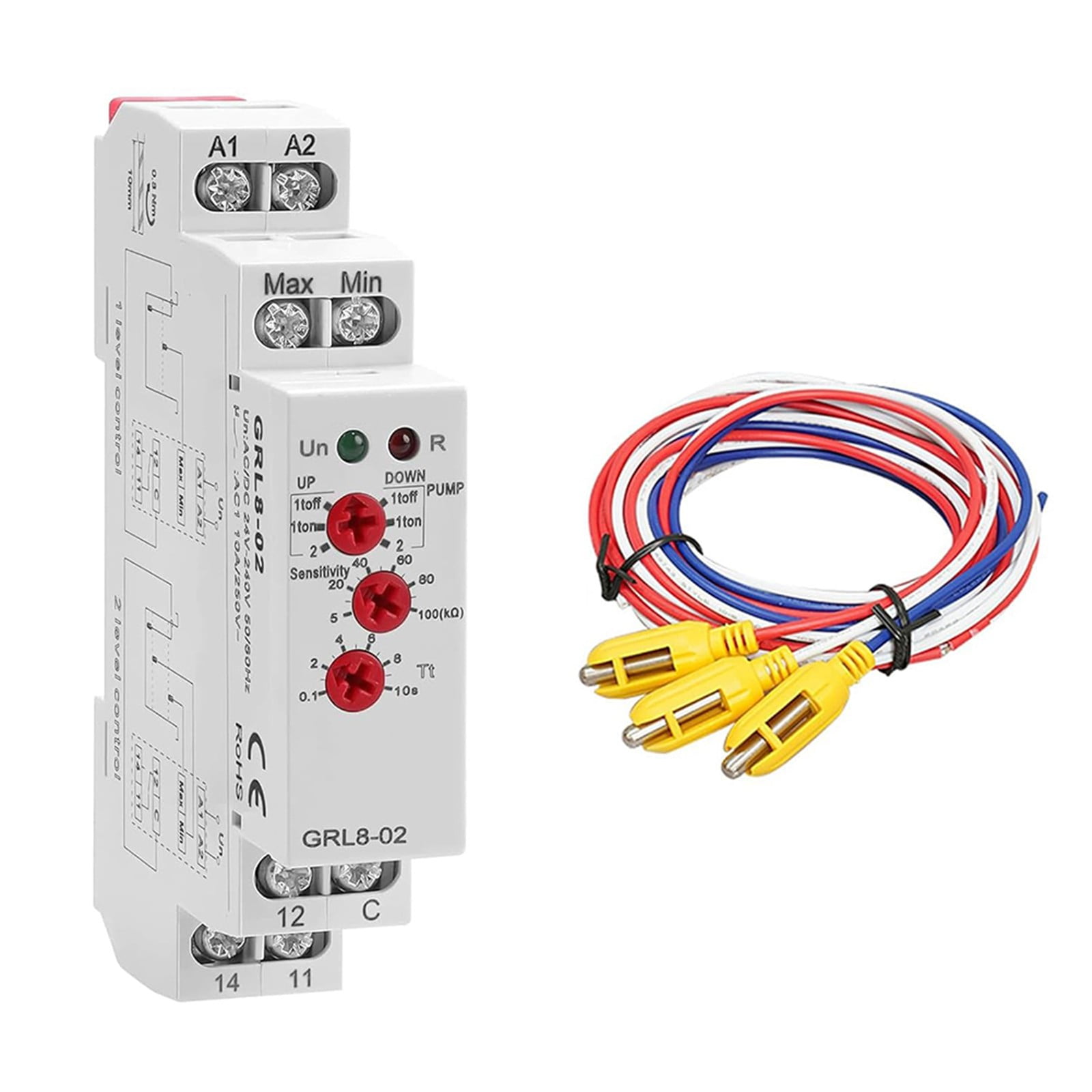 Yannee GRL8-02 Water Timer Control Relay Electronic Water Level ...