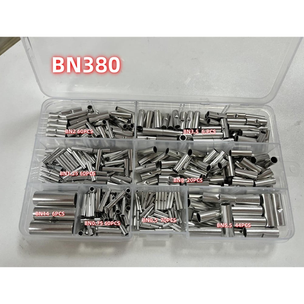 Yannee Heavy Duty Non Insulated Butt Splice Connectors 380 Pcs Copper ...