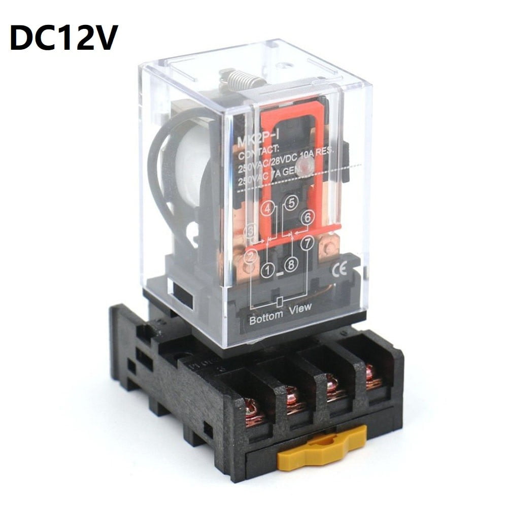 Yannee Power Relay MK2P I General Purpose Relay 8 Pin DPDT, Coil Volts DC12V, DC24V, AC110V ...