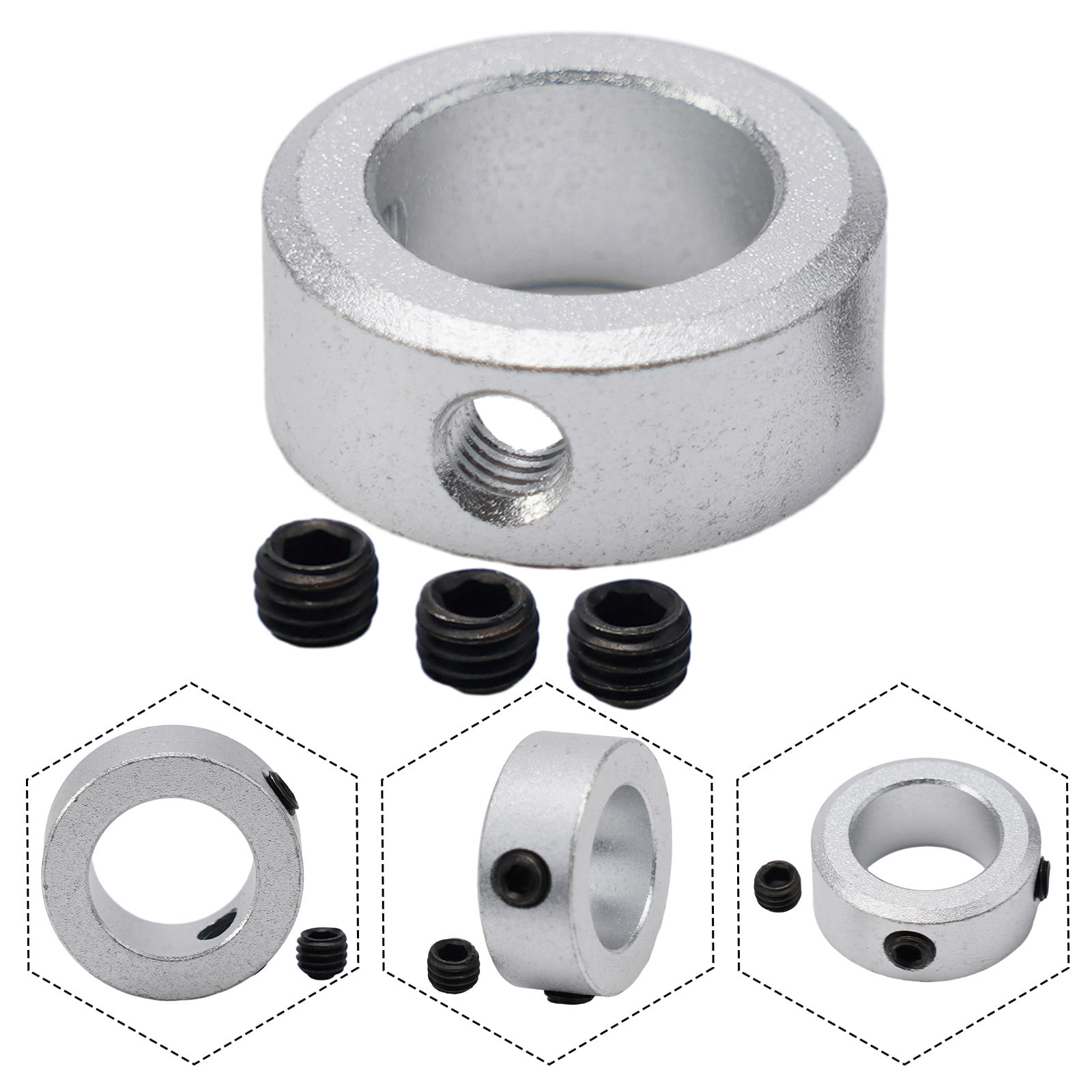 Yannee Shaft Collar Steel Bore Shaft Collar SOLID Steel Metric Clamp ...