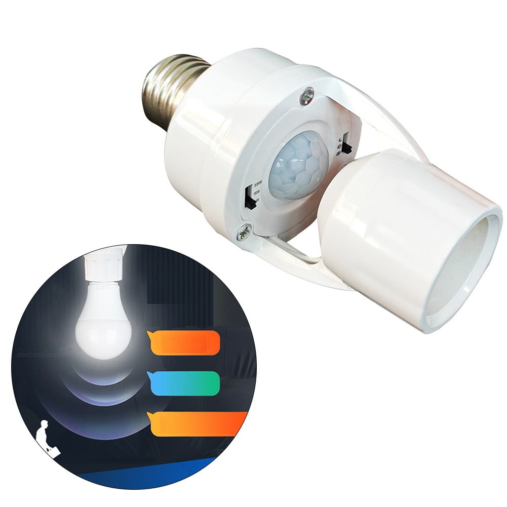 Yannee Smart Motion Sensor Bulb Holder E27 PIR Induction Sensor Adapter ...