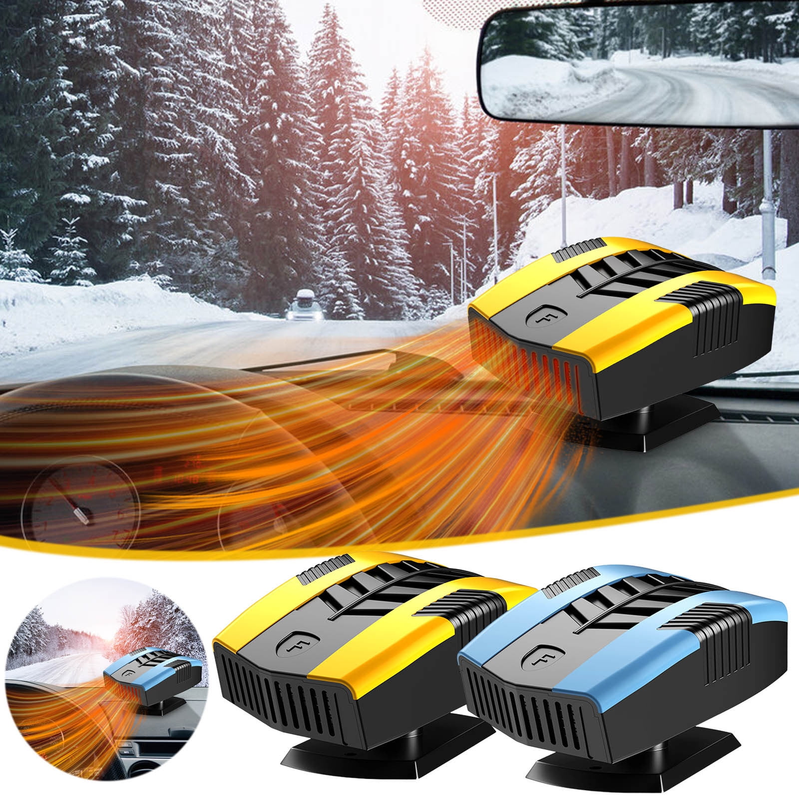 Yannianjz 2Pcs Dual Function Car Heater And Cooler, 12V Portable ...