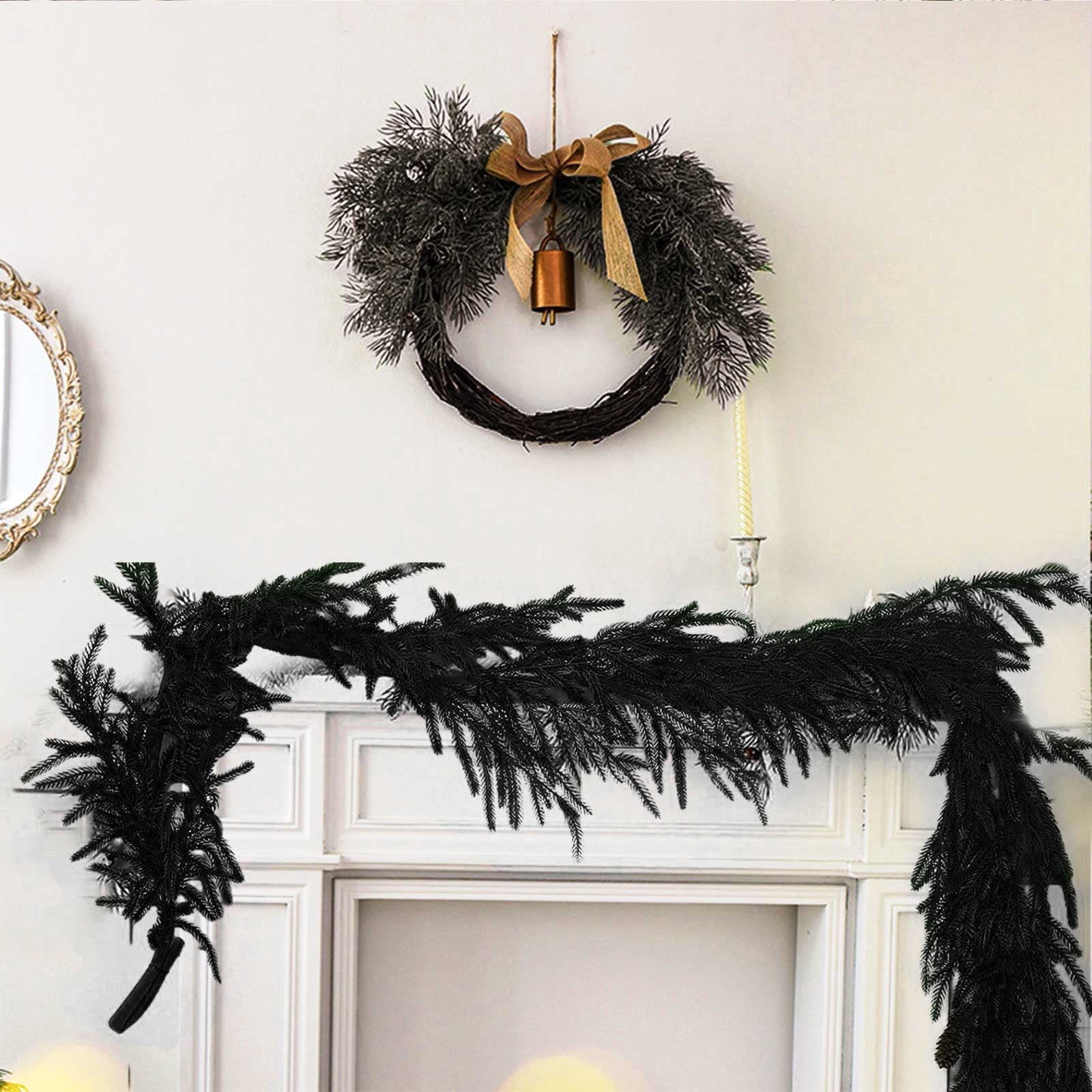 Yannianjz under $5 Black Artificial Norfolk Pine Garlands, Real Touch ...