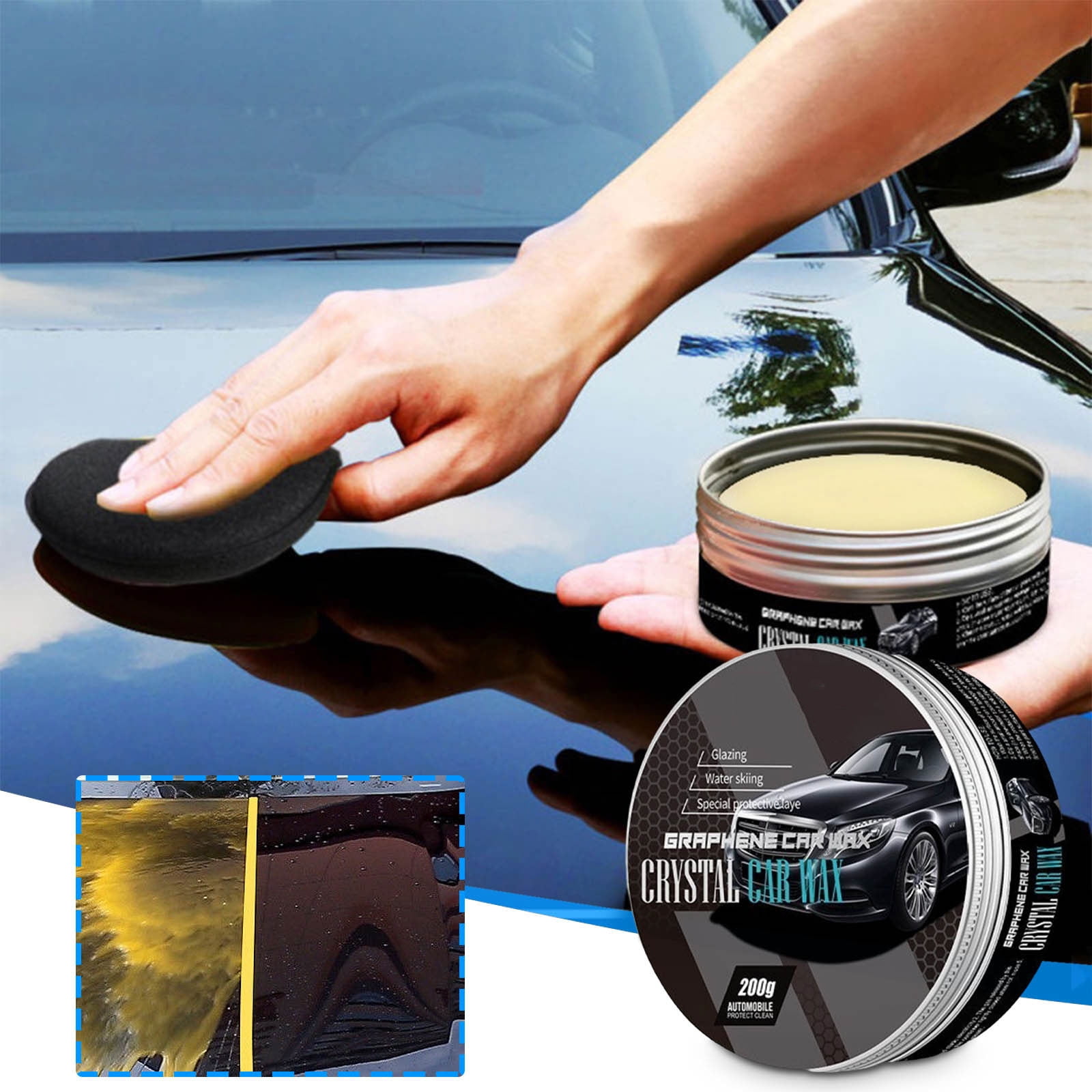 Yannianjz under $5 Car Paste Wax High Gloss Shine, Long Lasting Paint ...