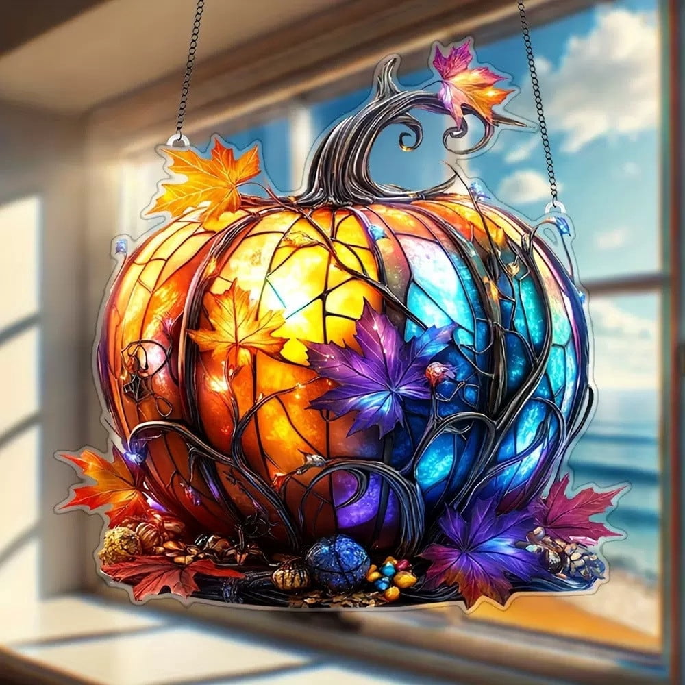 Yannianjz under $5 Halloween Fall Pumpkin Acrylic Suncatche Sun ...