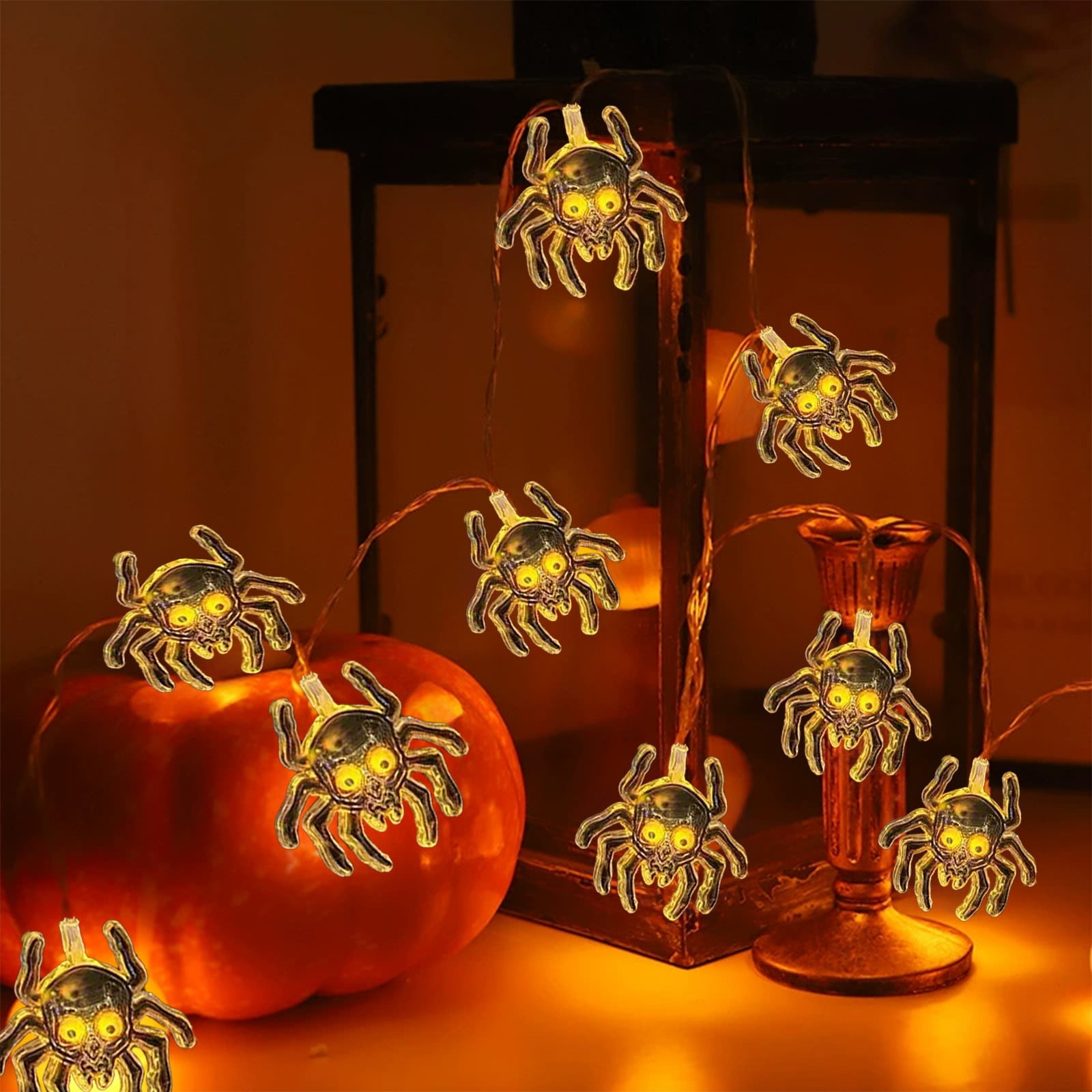 Yannianjz under $5 Halloween Spider String Lights, Hanging Halloween ...
