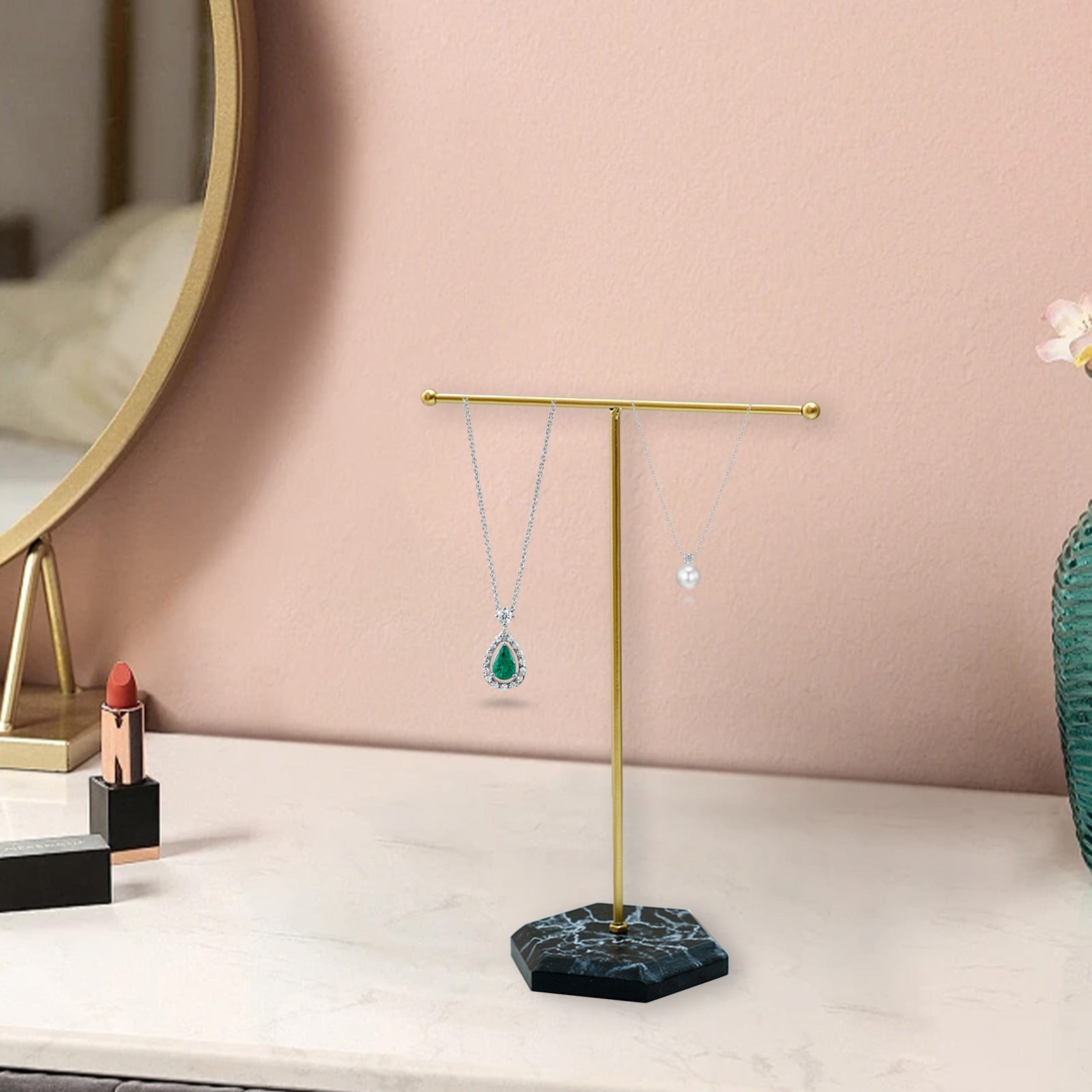 Yannianjz under $5 Jewelry Stand Display Necklace Holder T-Bar Plated ...