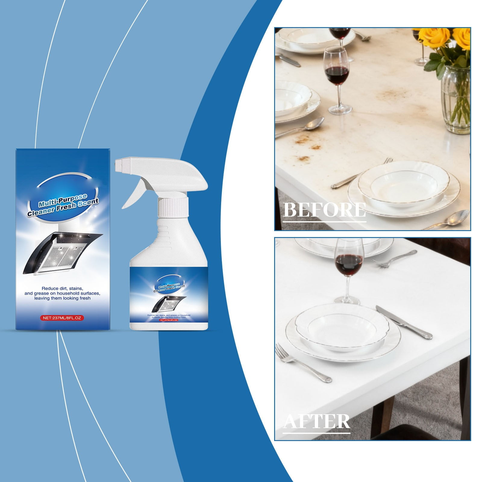 Yannianjz under $5 All Purpose Cleaner, 237ml Multi Functional Cleaner ...