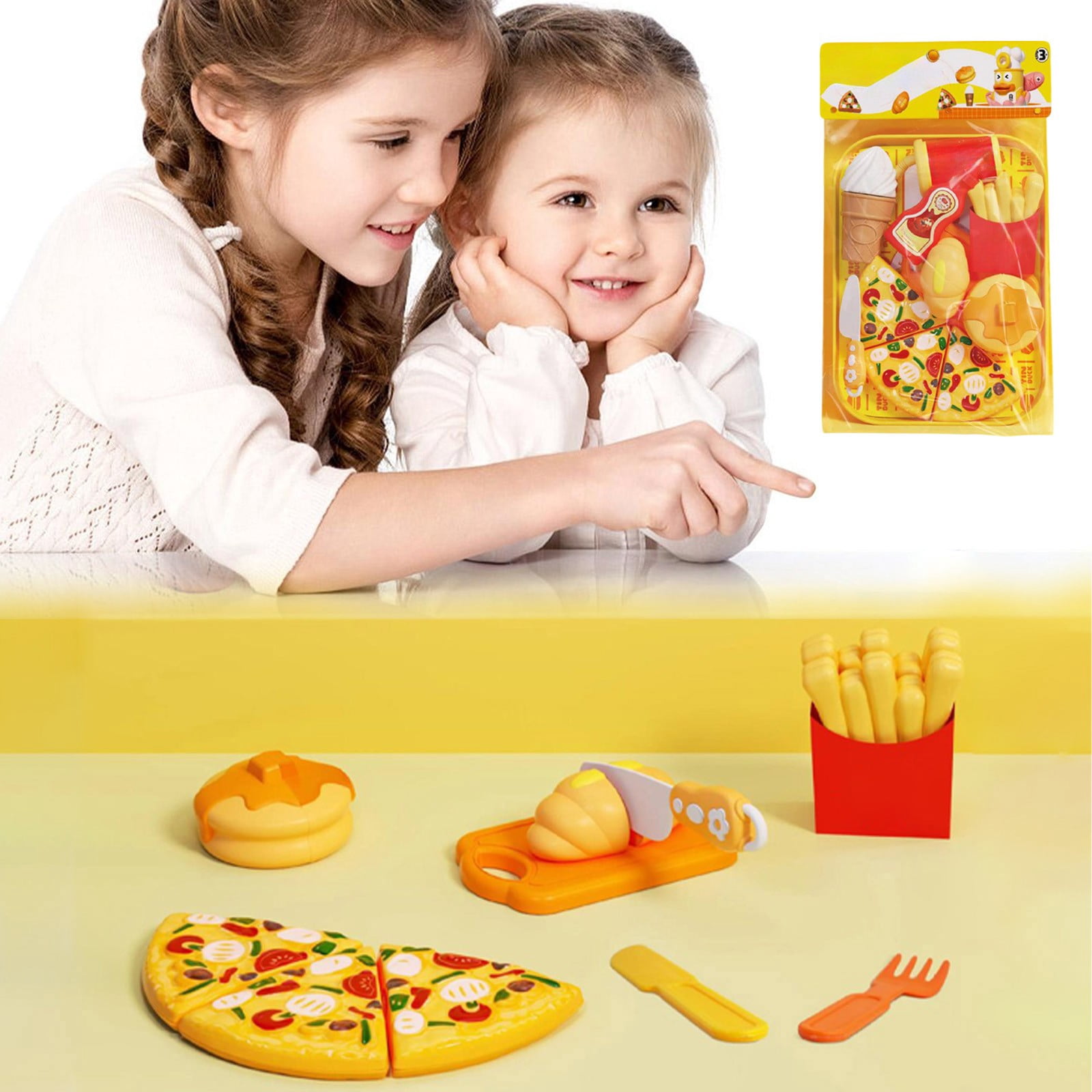 Yannianjz Kids Toys Under $5 Cuttable Play Food, Fruits and Vegetables ...