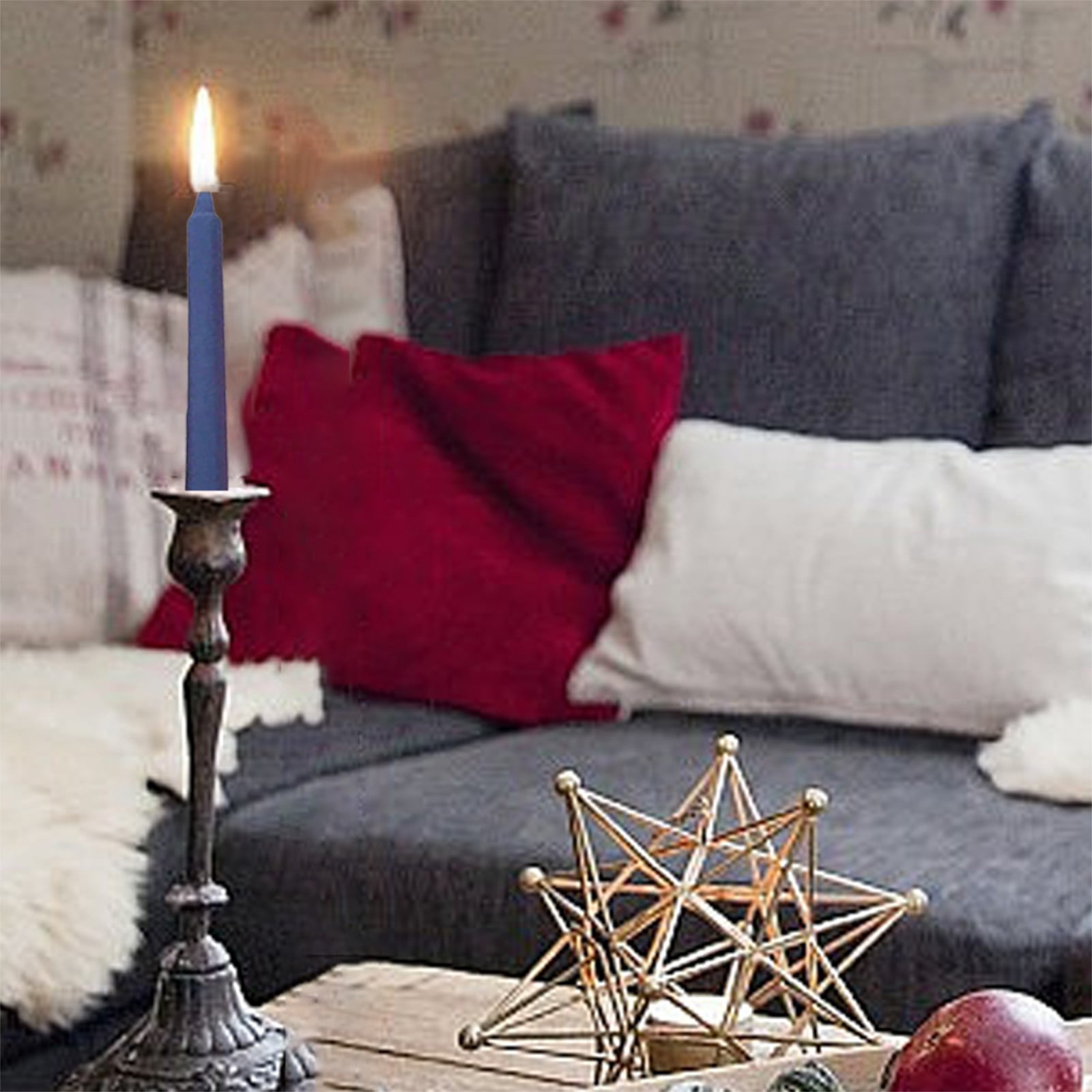 Yannianjz under $5 10-Pack Taper Candles, Unscented Dripless ...