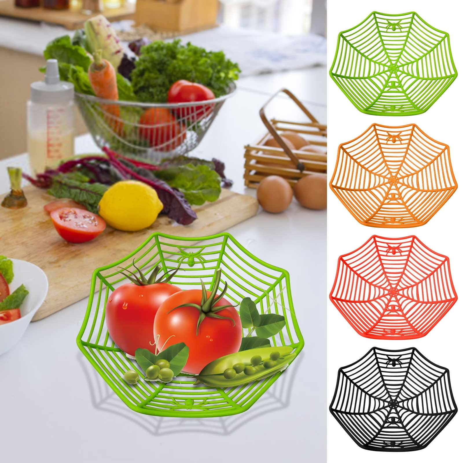 Yannianjz under $5 Spider Web Plastic Baskets & Bowls - Halloween ...