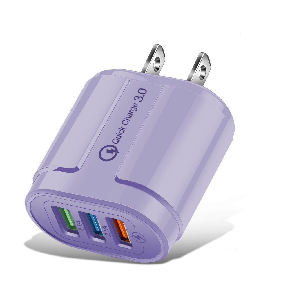Yanonmyfd Macaron Color USB Charger 3USB Charging Head 5V2A Charger 3 ...