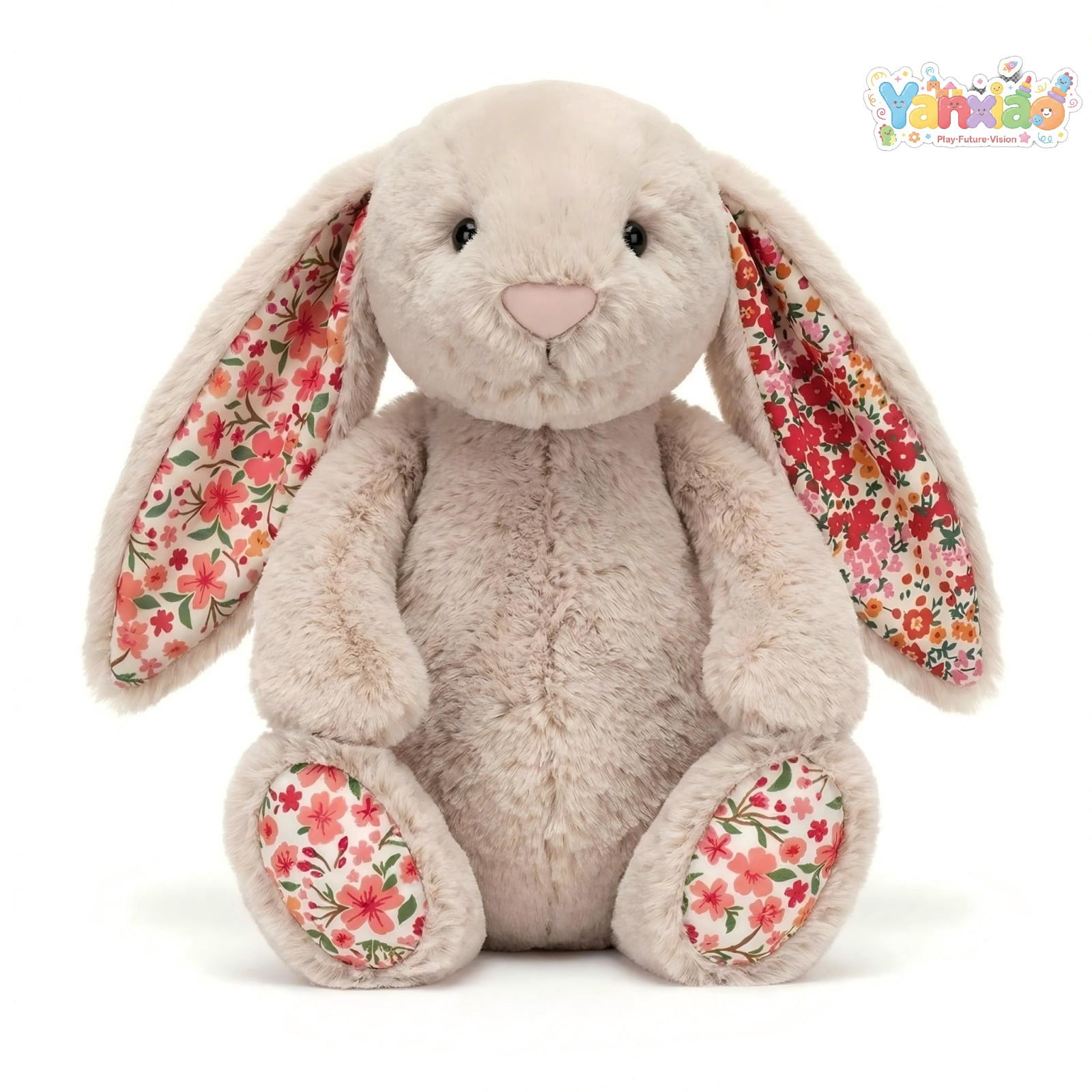 Yanxiao Easter Bunny Plush Toys Blossom Beige - Posy, 12" Easter Bunny ...