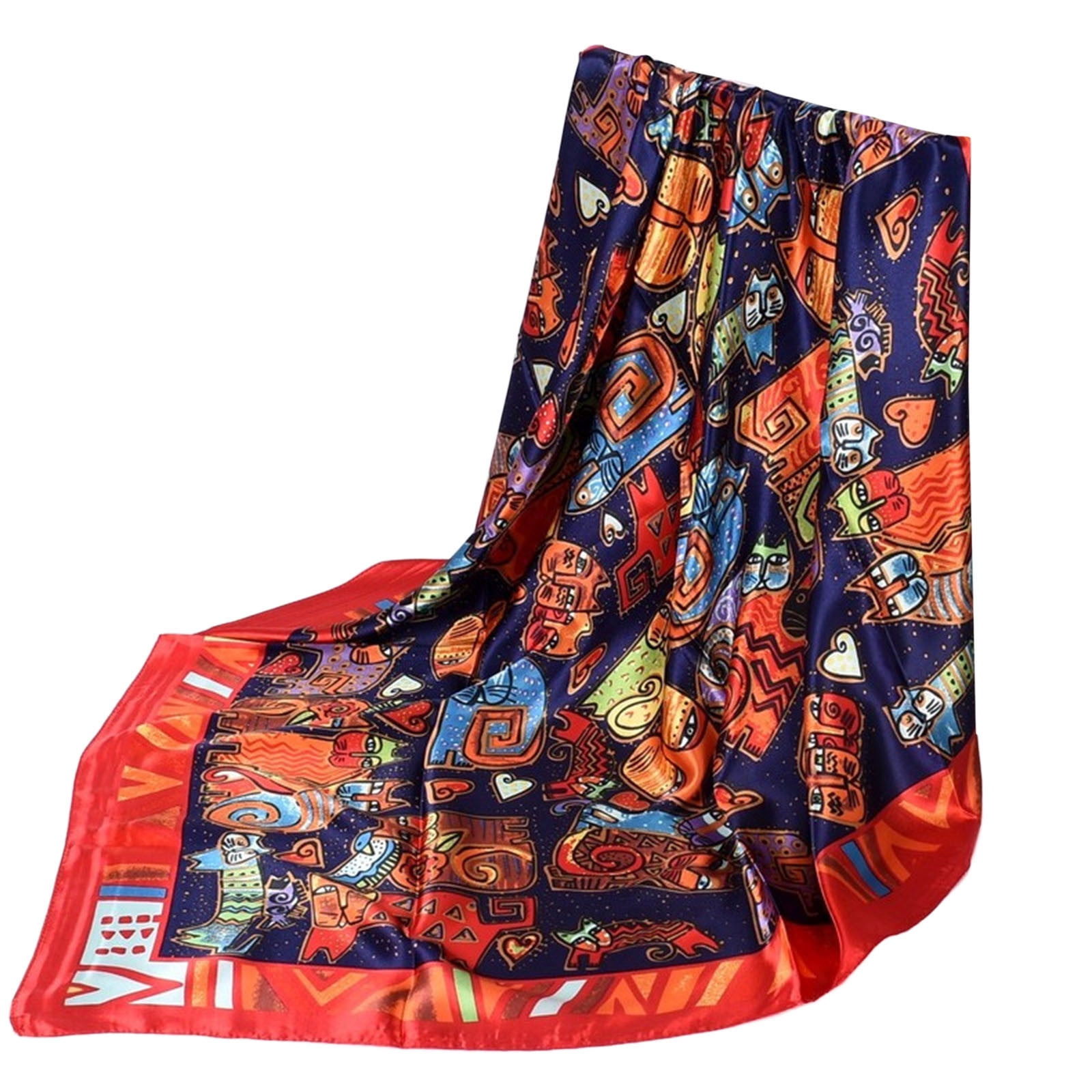 Yanyanz Scarface, Scarves Silk Women Printed Boho Feeling Scarf ...