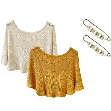 Womens Wraps Summer Casual Simple Short Thin Hollow Knitted Lace ...