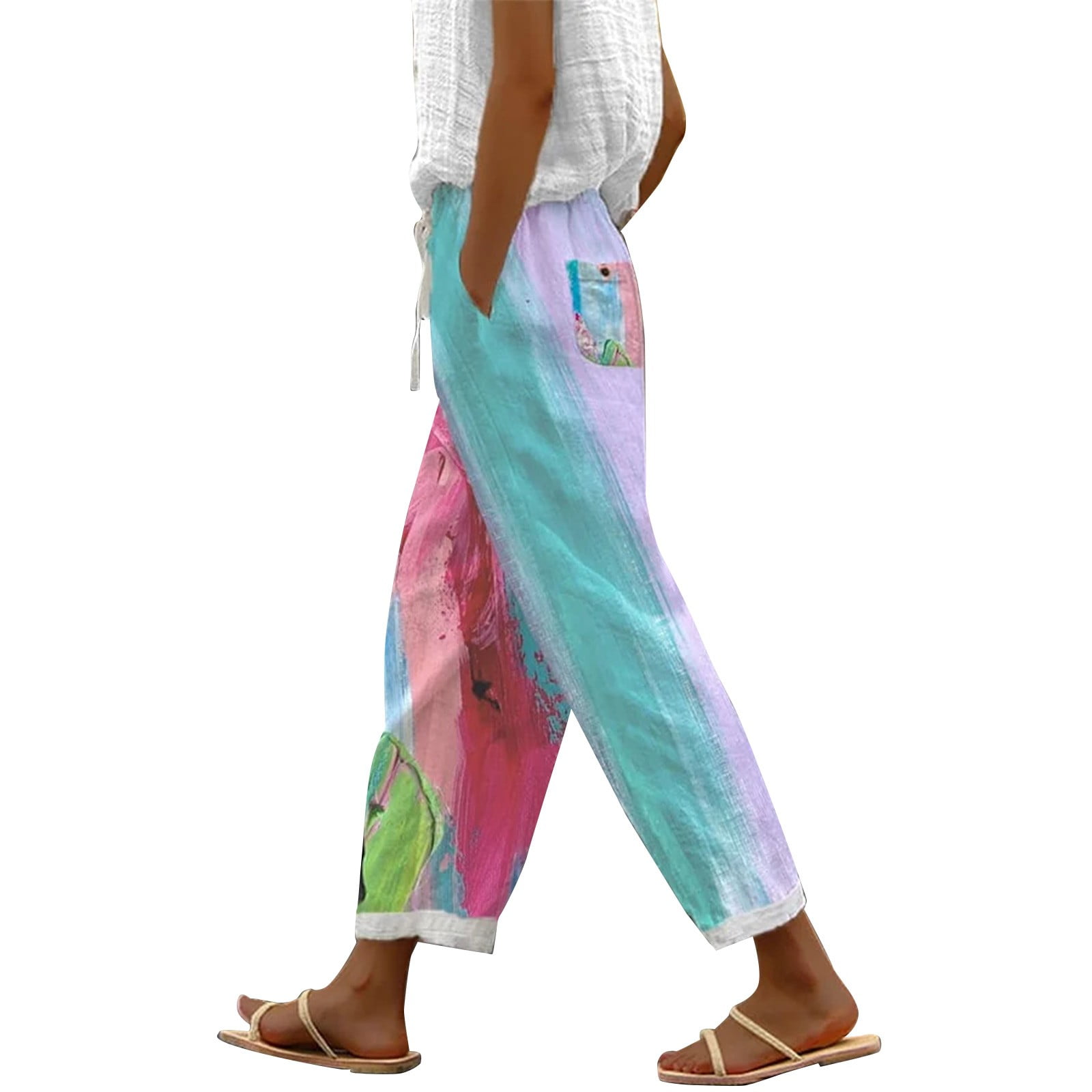 Yanyanz Women's Pants, Women's Spring And Summer Casual Drawstring ...