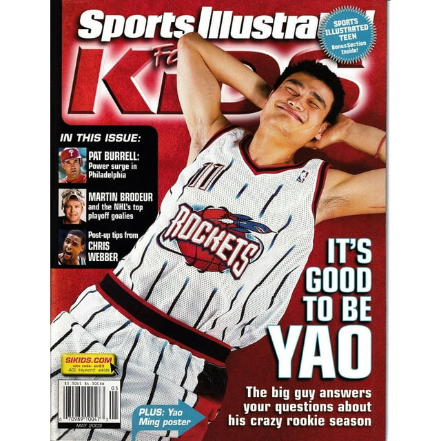 Yao Ming Houston Rockets 2003 Sports Illustrated for Kids magazine and ...