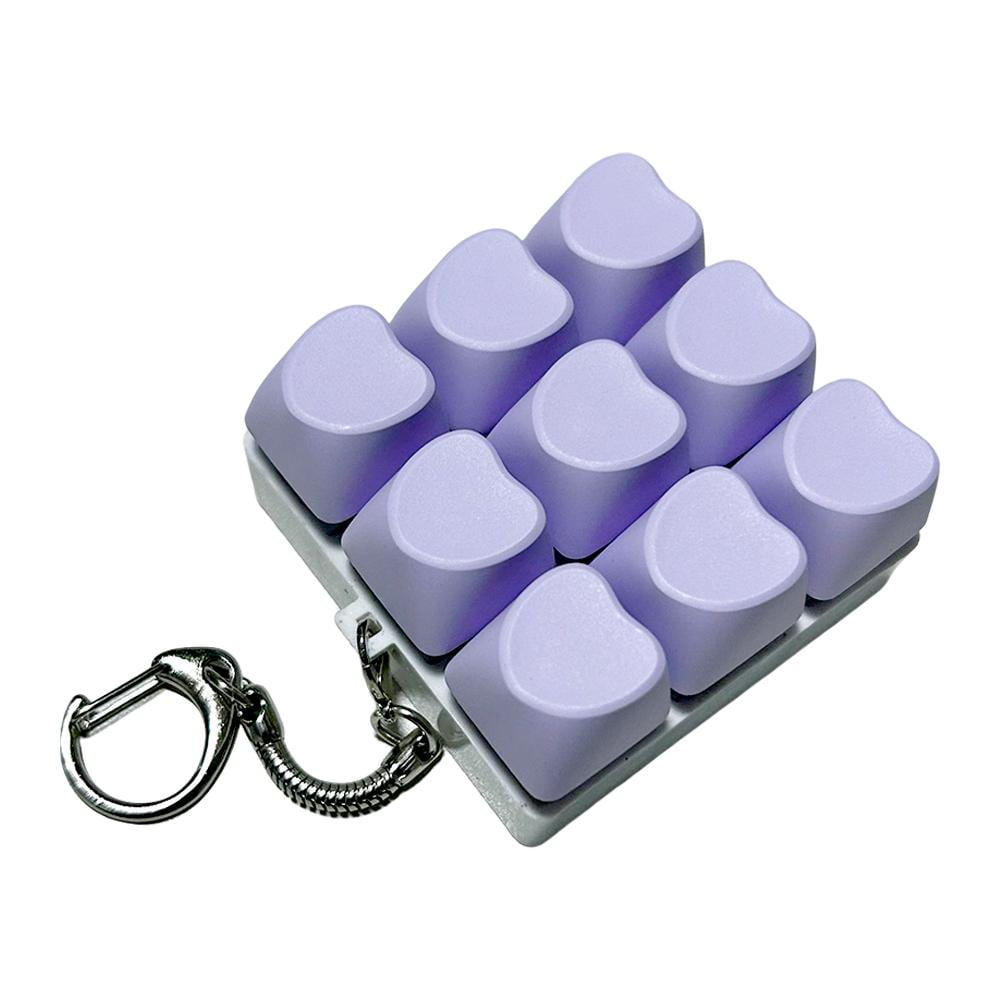 YaoHuan Nine-Grid Heart Keycap Keychain, Key Test Shaft, Cute Design ...