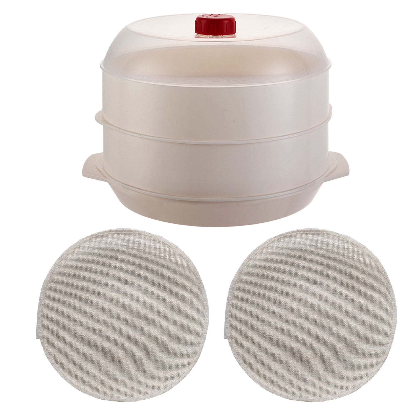 YaoZQ 1-Pack Microwave Steamer Cooker With Lid (1 Or 2-Tier). A ...