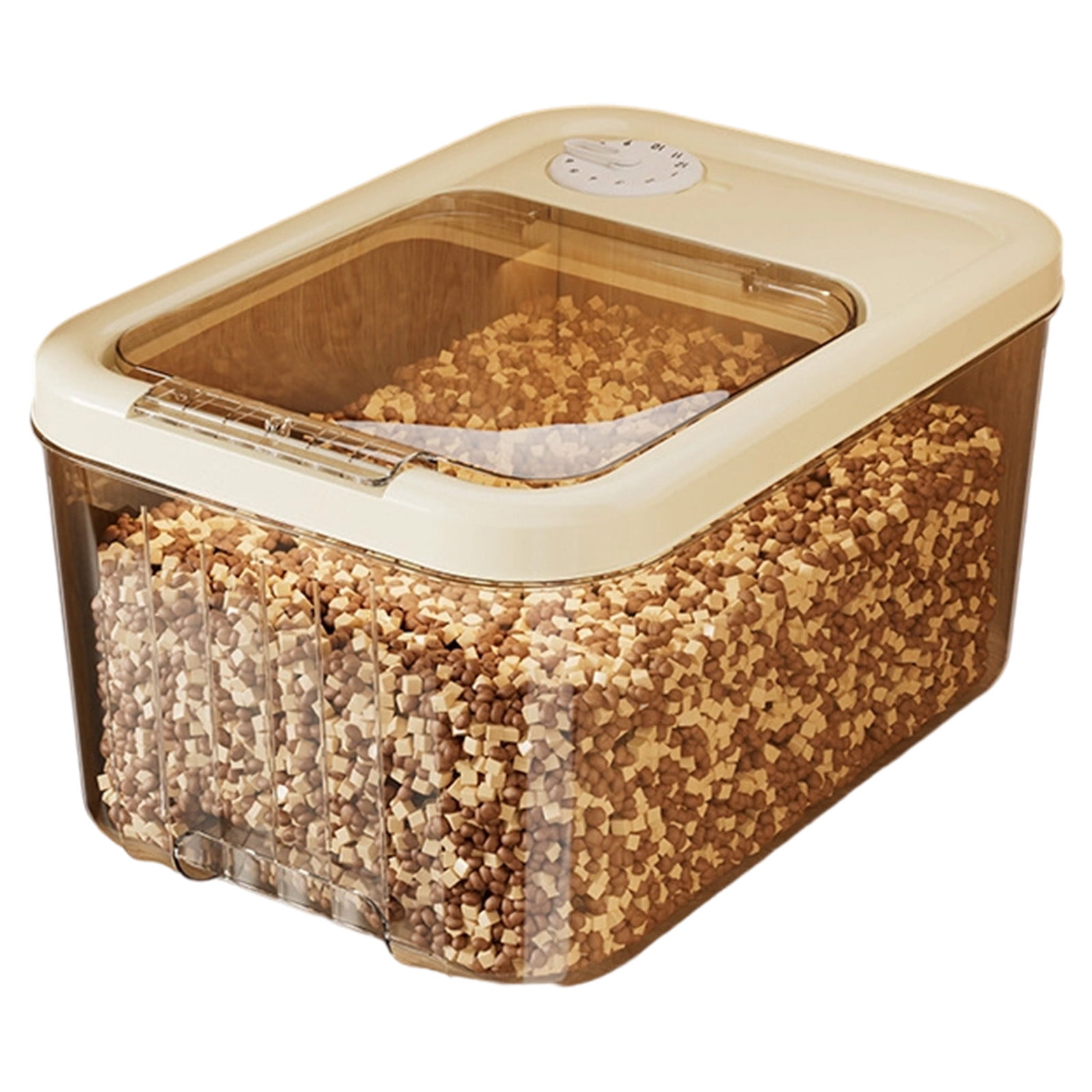 YaoZQ 15 lb. Airtight Pet Food Storage Container With Measuring Cup. A ...