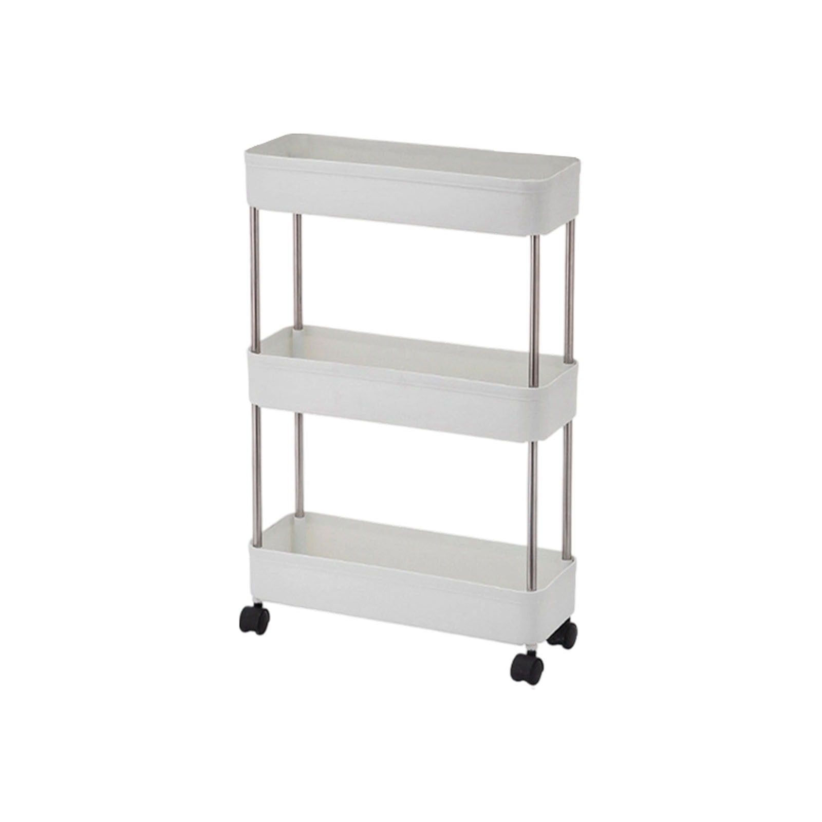 YaoZQ 3 Tier Slim Rolling Cart, Narrow Storage Organizer On Wheels ...