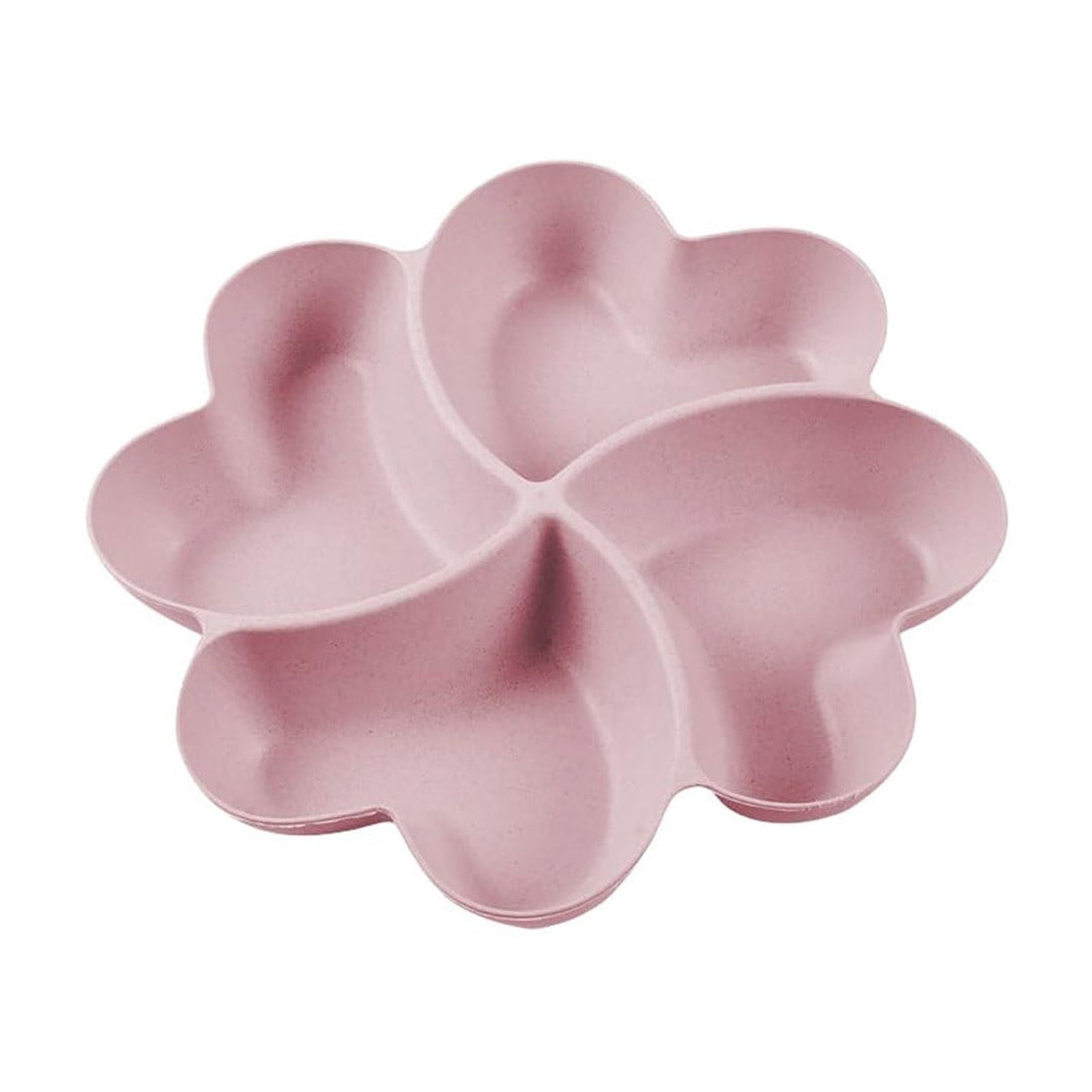YaoZQ 4-Section Divided Serving Tray Clover Appetizer Platter ...