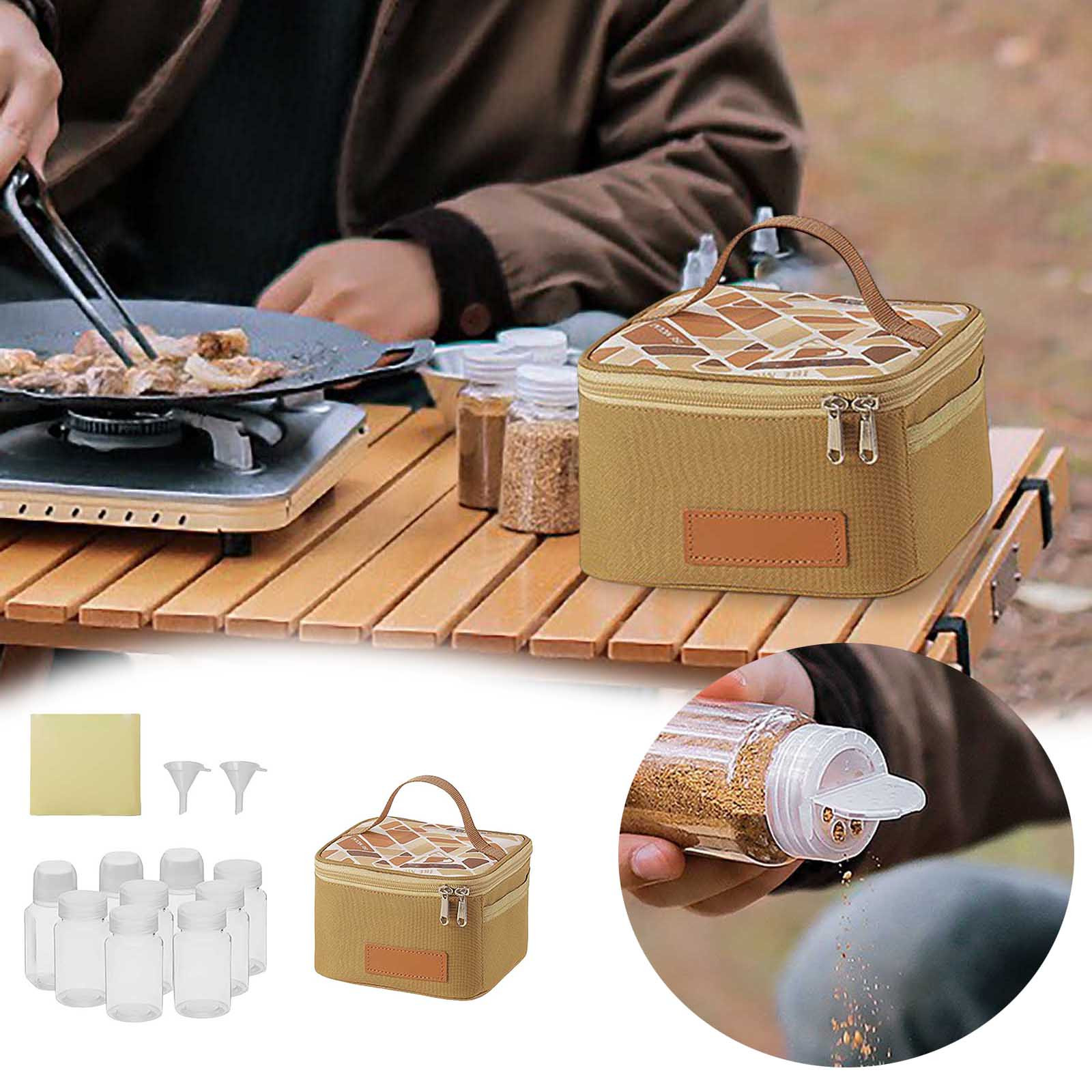 YaoZQ Camping Spice Kit 1pc, 6.3x6.3x4.13 in Travel Seasoning Organizer ...