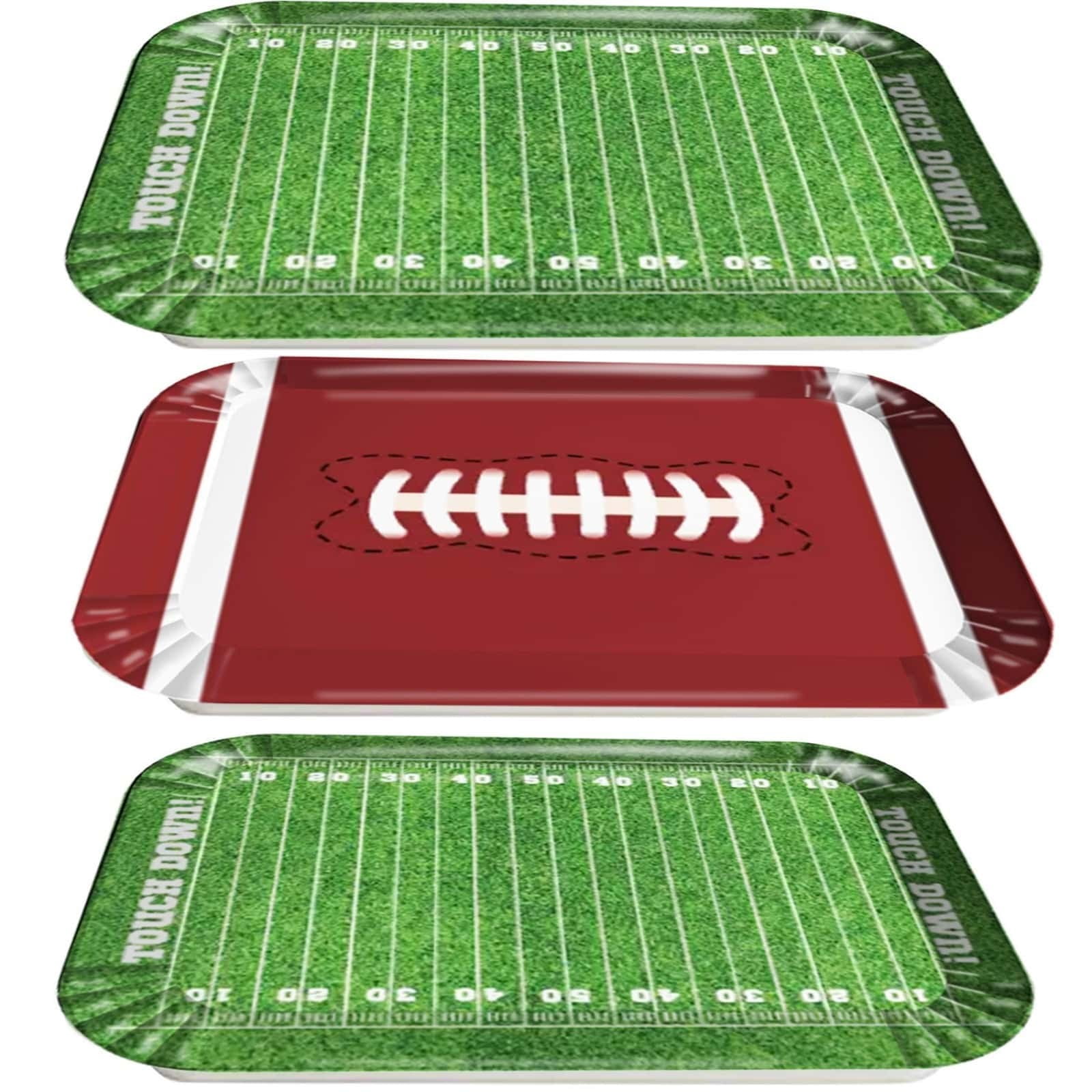 YaoZQ Football Party Paper Trays, Game Day Series, Assorted Field and ...