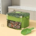 YaoZQ Green One Button Press Ice Cube Maker with Storage Bin Large ...