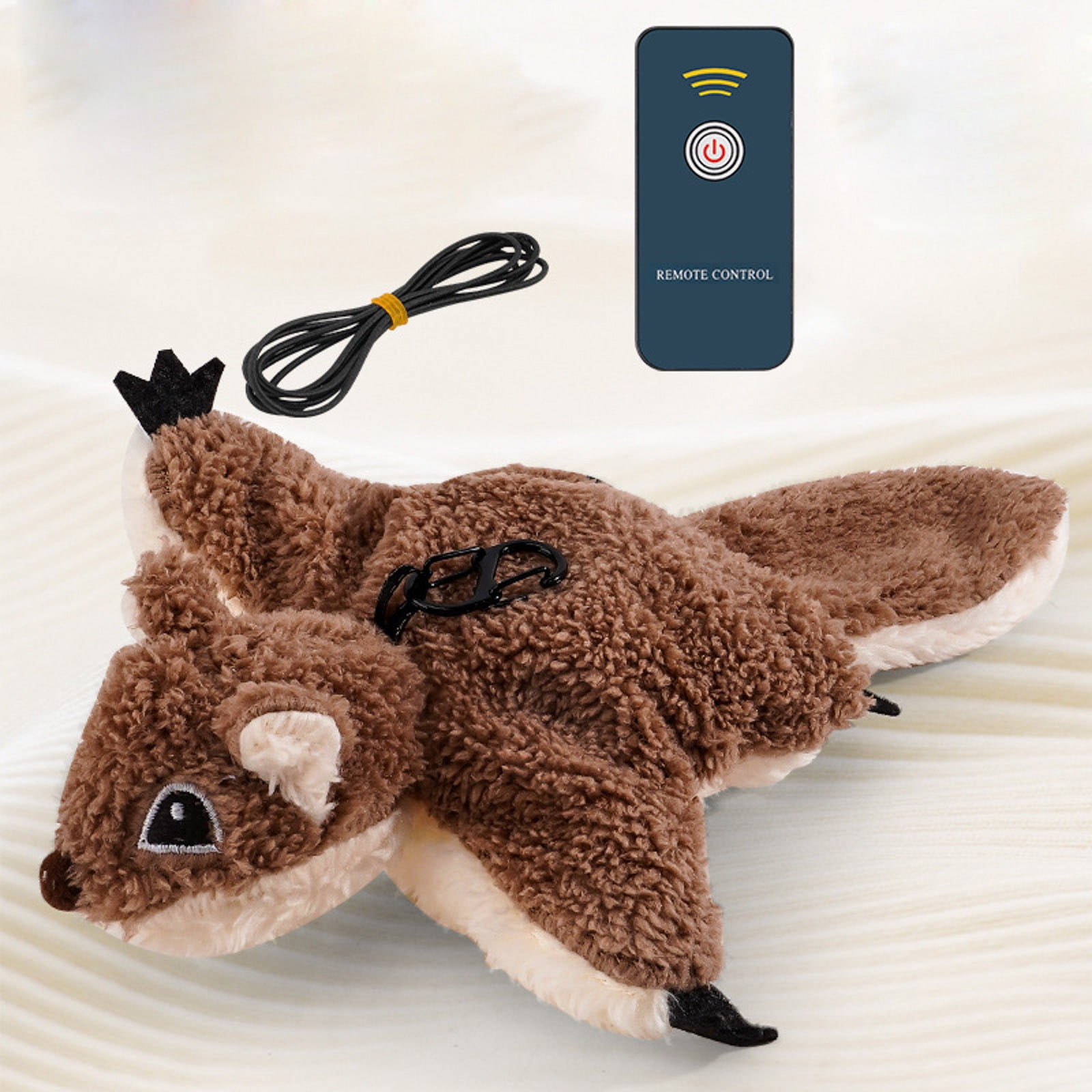YaoZQ Interactive Sugar Glider Cat Toy, Motion Activated Flapping Plush ...