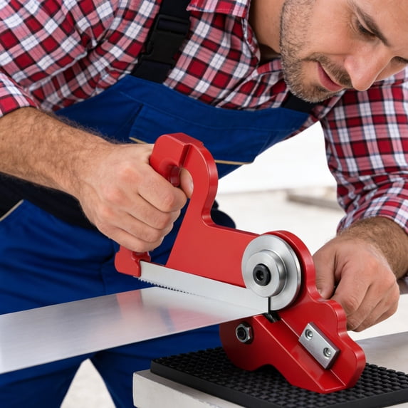 YaoZQ Metal Sheet Cutter Tool, 7.7 in Handheld Portable Vinyl Slitter ...