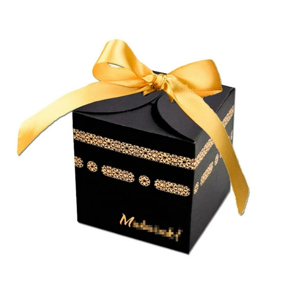 YaoZQ Mini Black Treat Cube Favor Box Cardboard Jewelry packaging ...