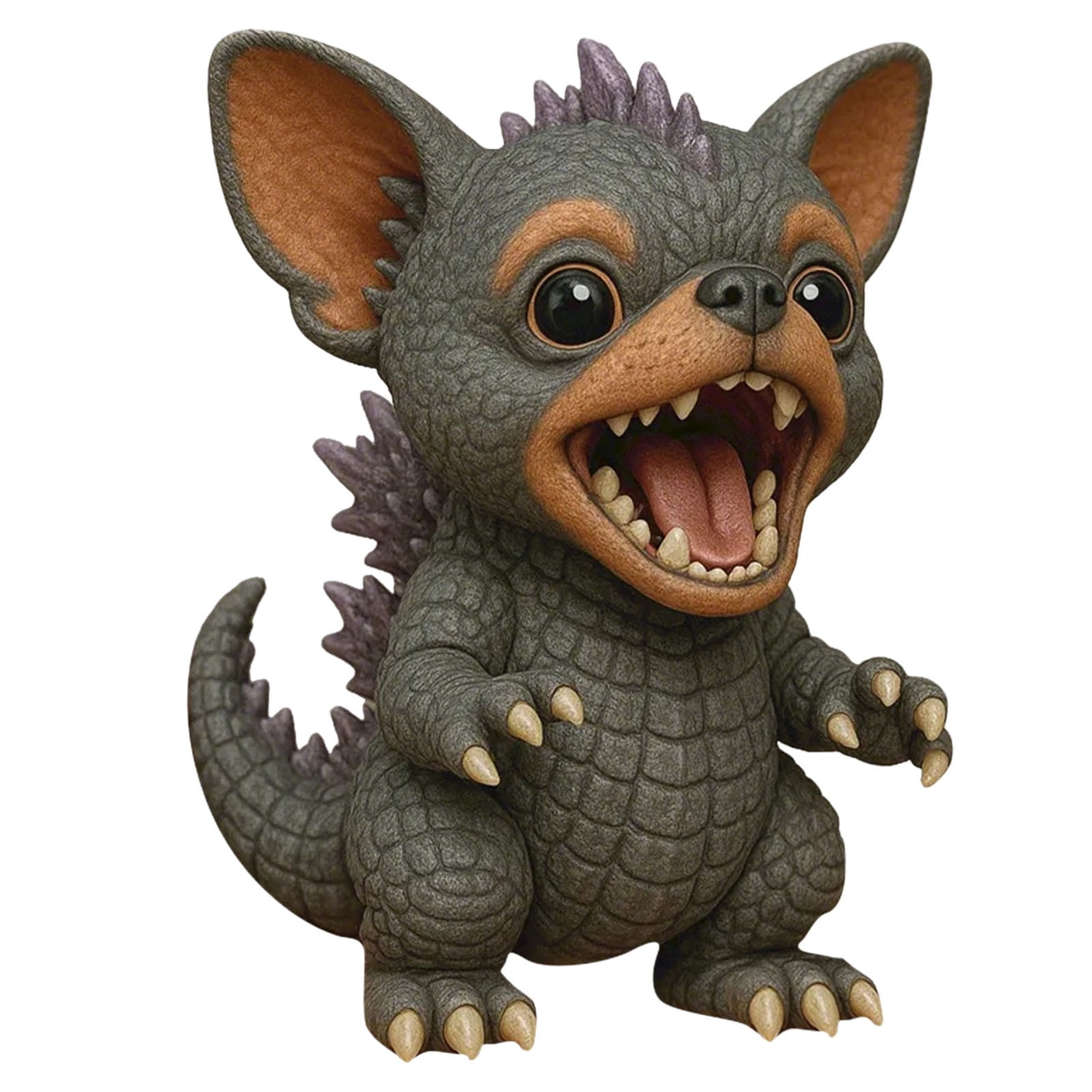 YaoZQ Mini Monster Dog Figurine. Gothic Cute Gremlin Statue. Spooky ...